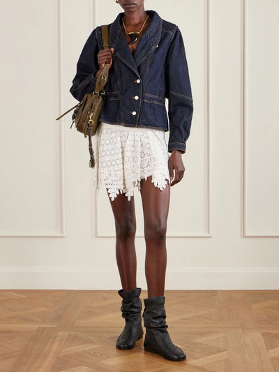 ISABEL MARANT Bolton Embellished Tasseled Textured-leather Shoulder Bag ...