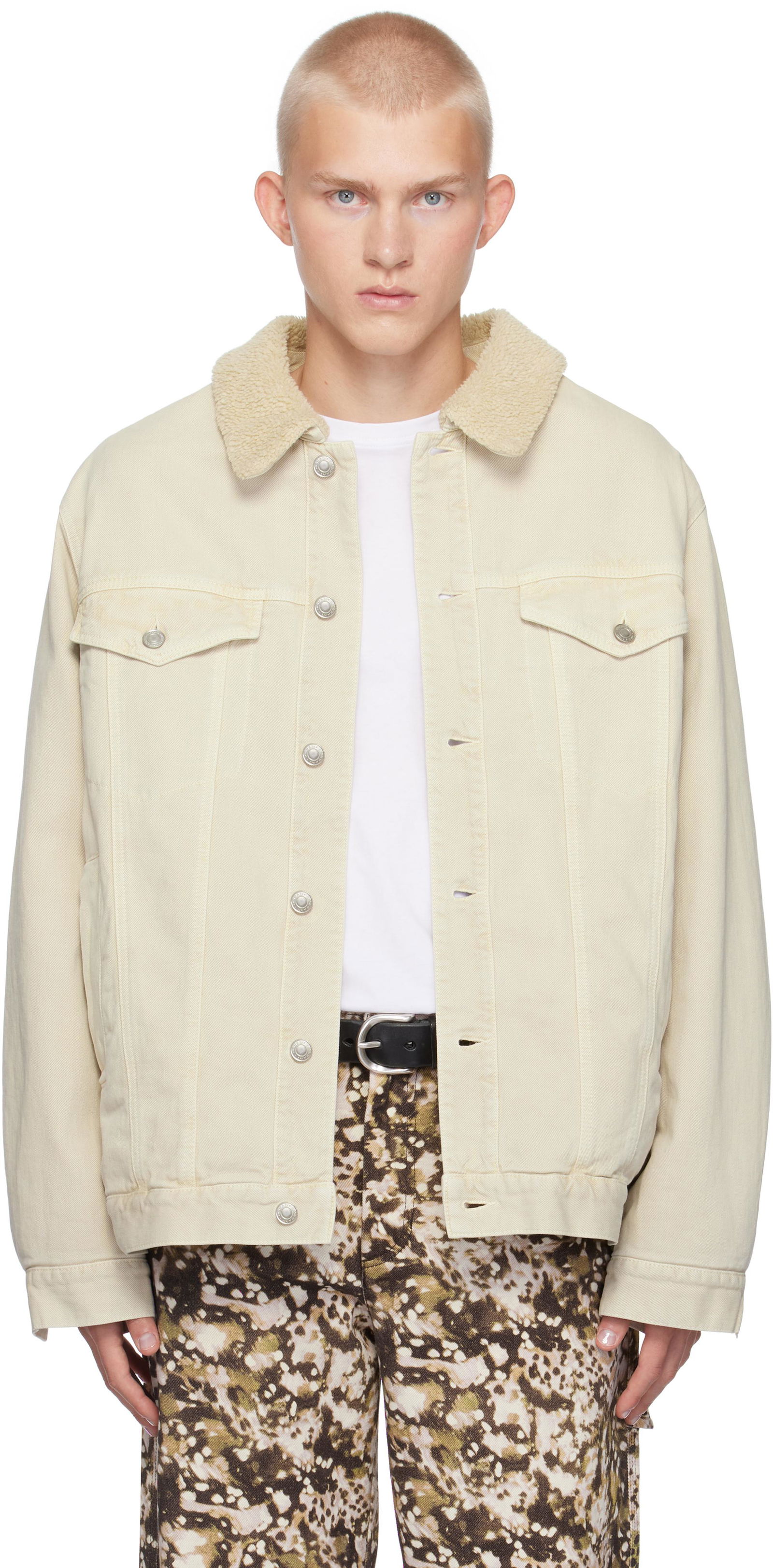 ISABEL MARANT Japao Faux-Shearling Denim Jacket | endource