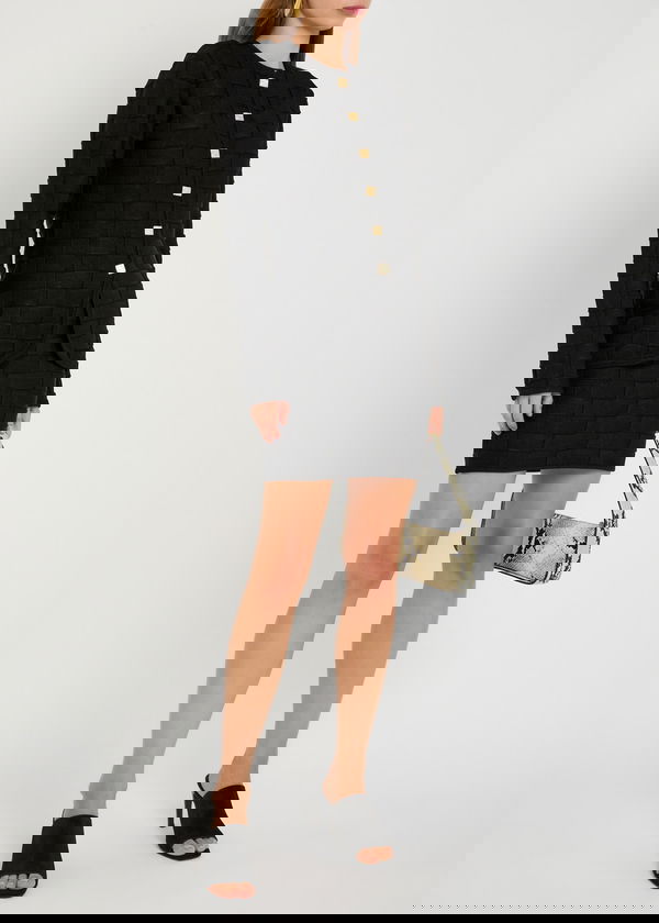 TOVE Ash Checked Knit Mini Skirt | endource