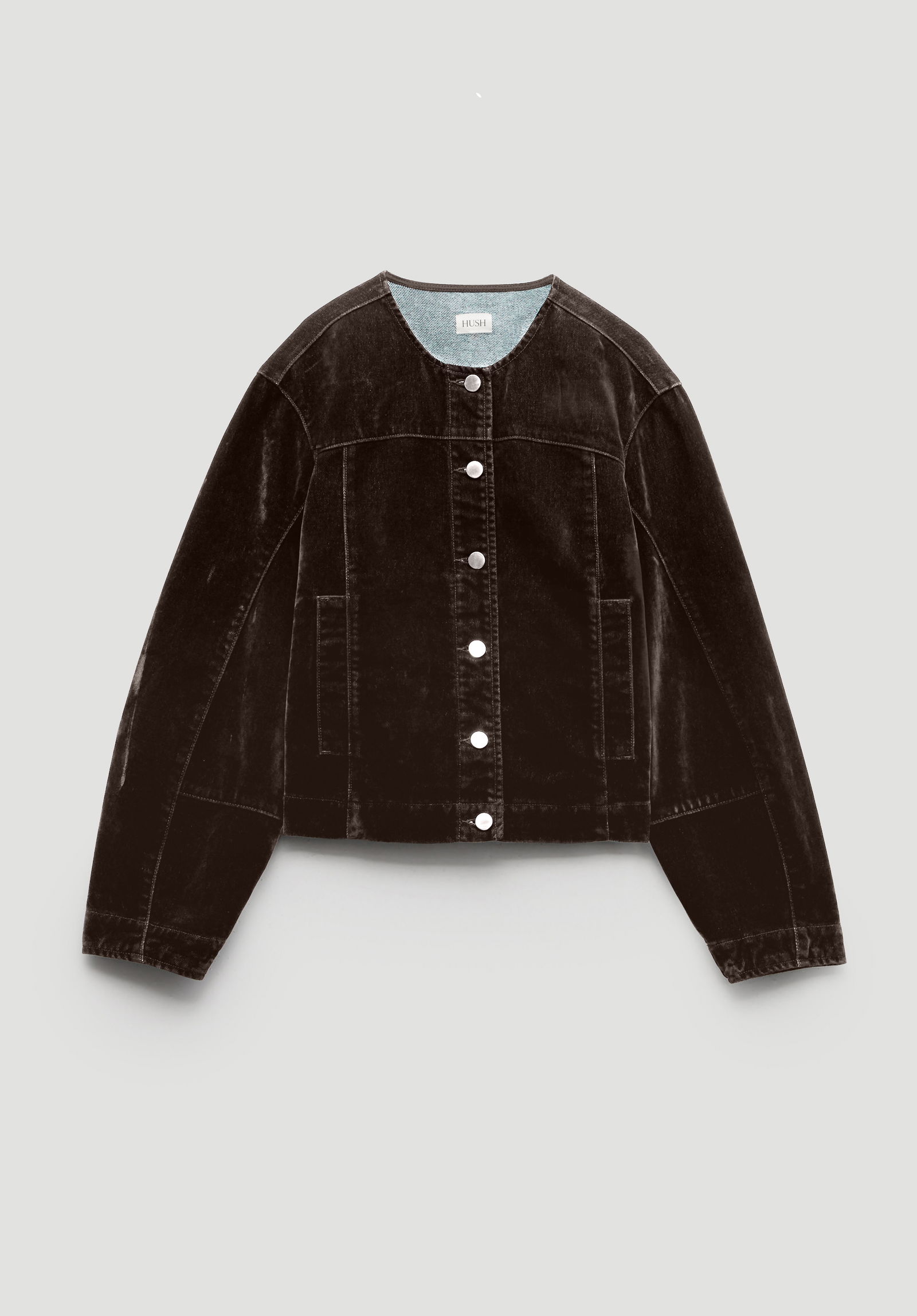 HUSH Velma Velvet Denim Jacket | endource