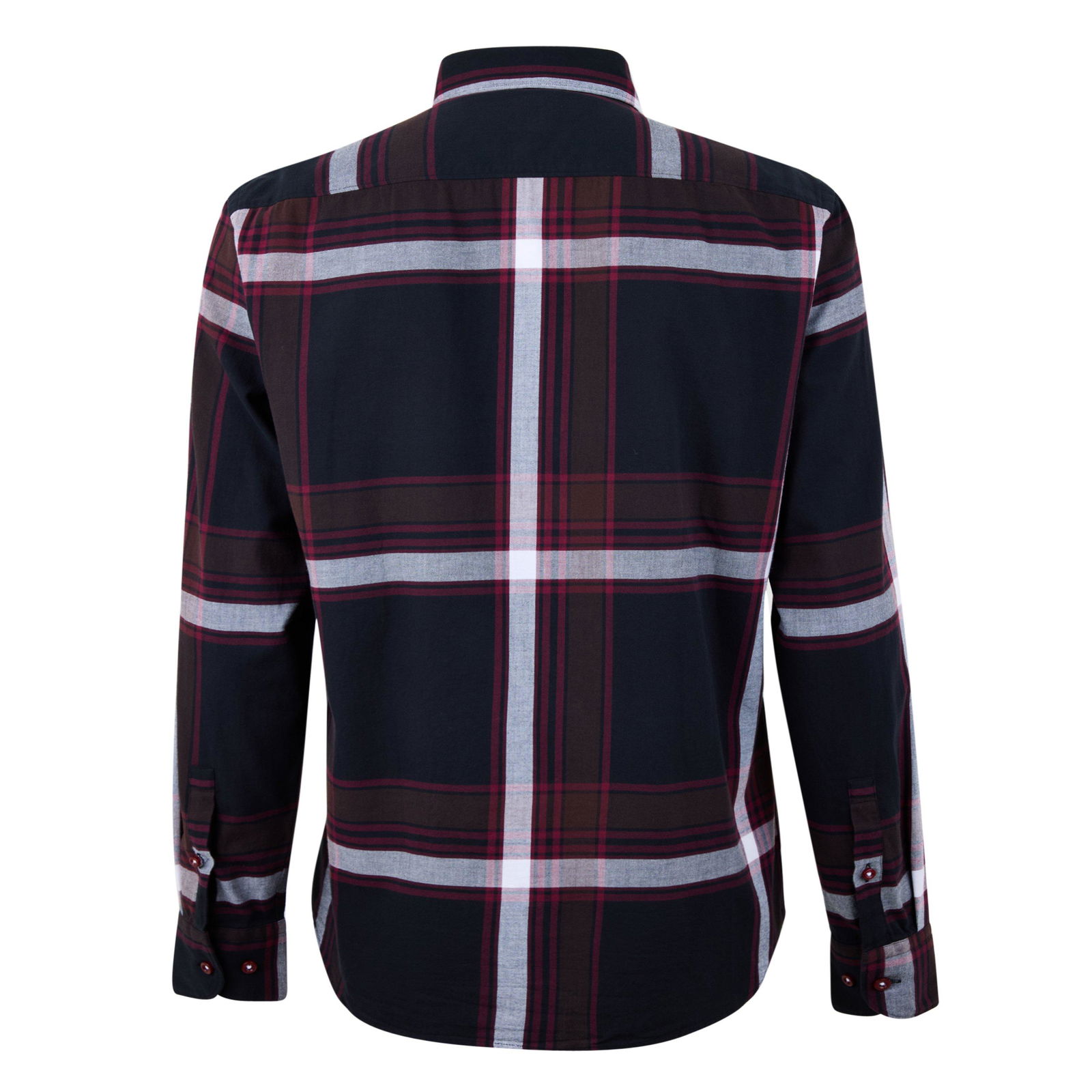 BOSS Men's HBB CHALkent Chk Curved Hemline Shirt | endource