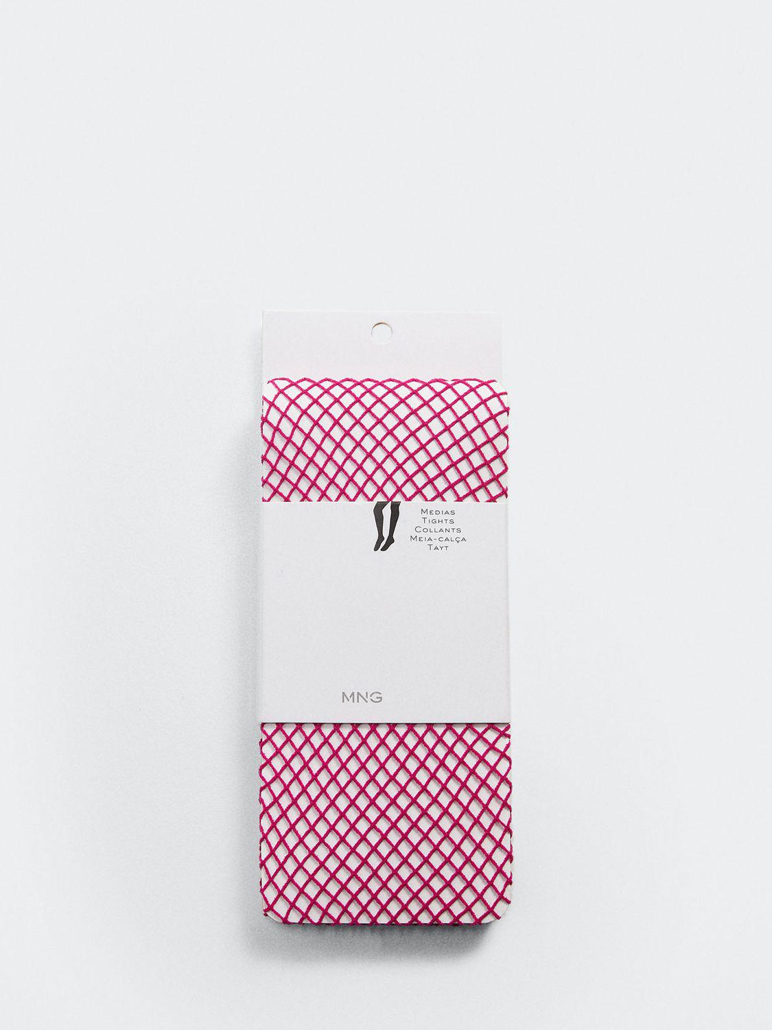 MANGO Fishnet Tights in Black | endource