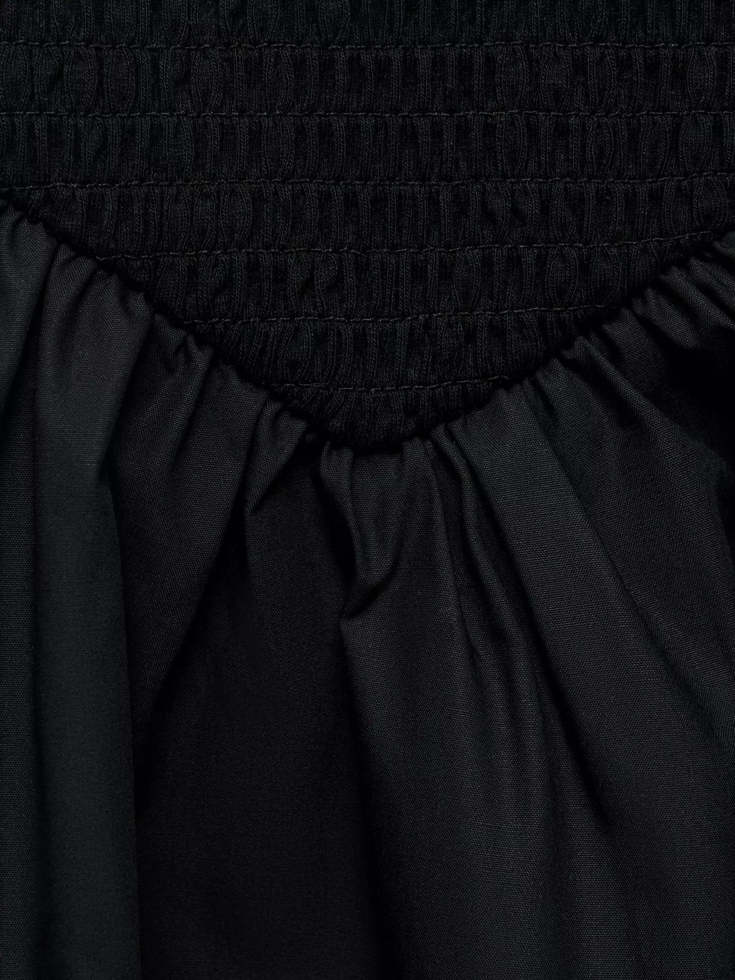 MANGO Donkey Gathered Mini Dress, Black | endource