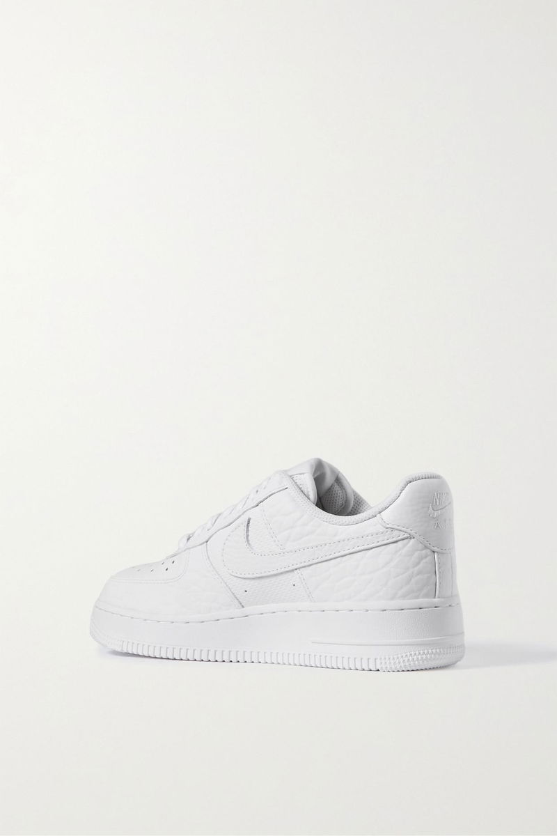 NIKE Air Force 1 '07 Textured Leather Sneakers in White | Endource