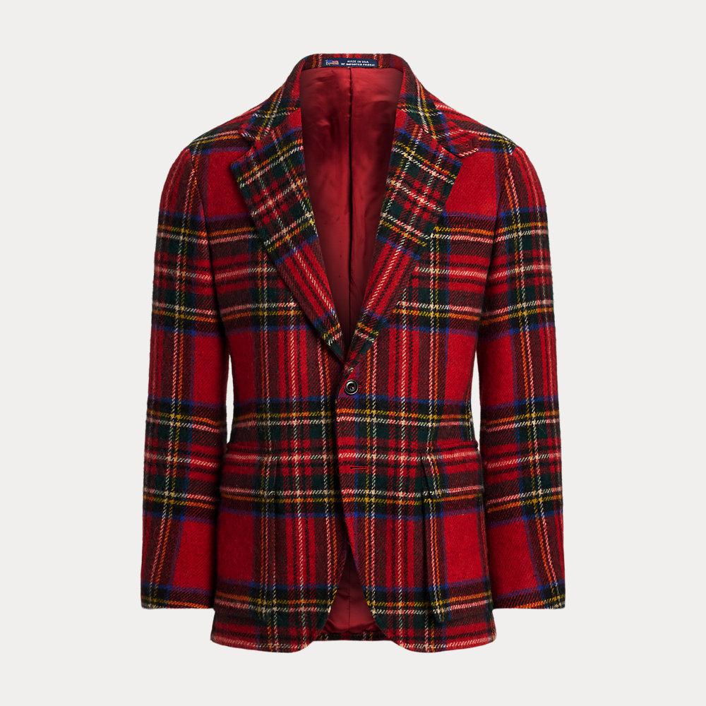 POLO RALPH LAUREN The RL67 Plaid Tweed Jacket in Red | endource