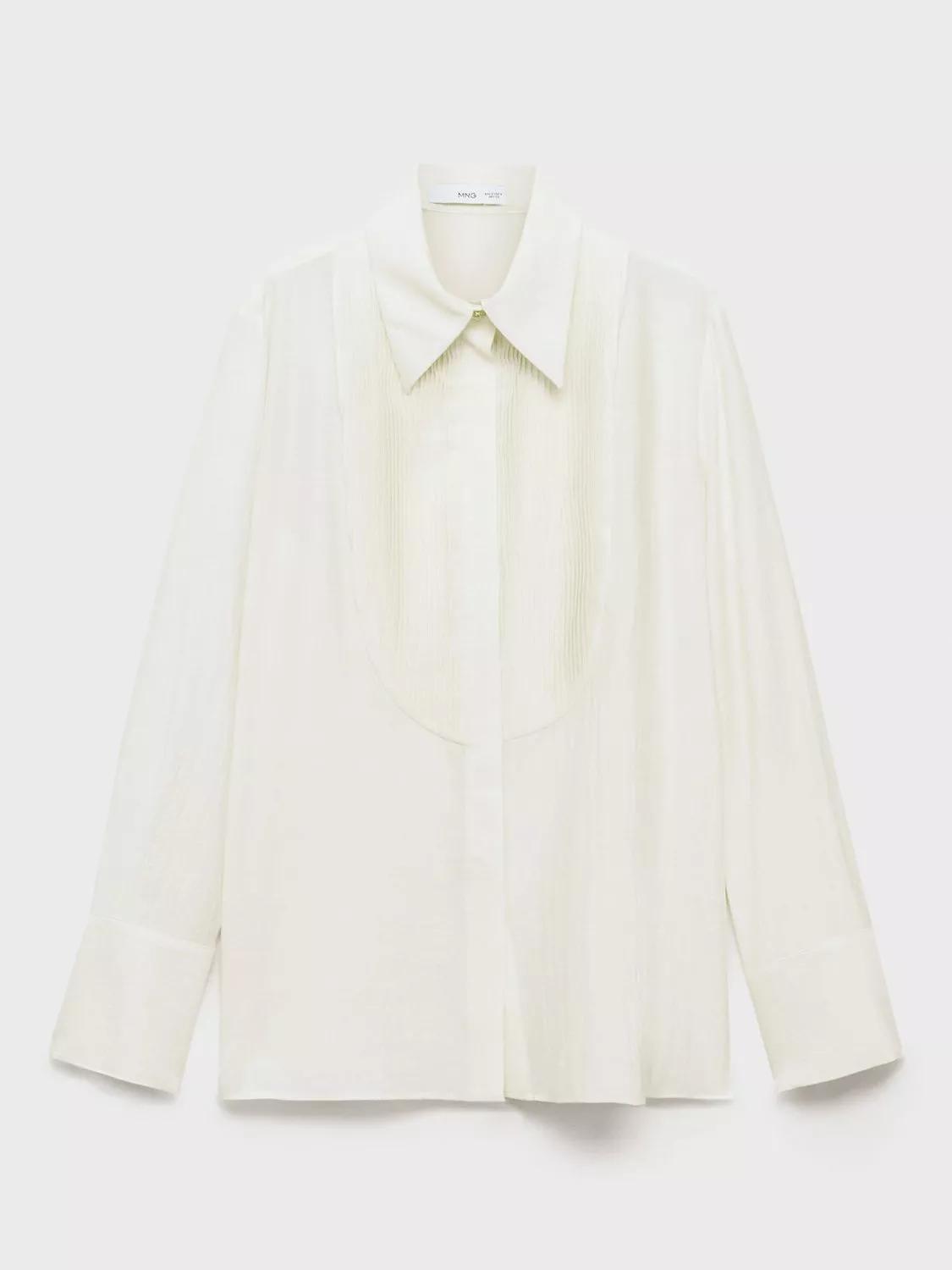 MANGO Shelby Contrast Panel Fluid Shirt | endource