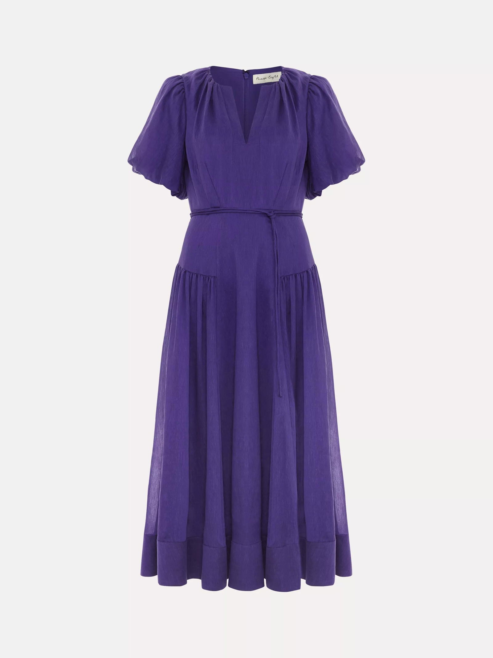 PHASE EIGHT Kailey Puff Sleeve Midi Dress in Purple | endource