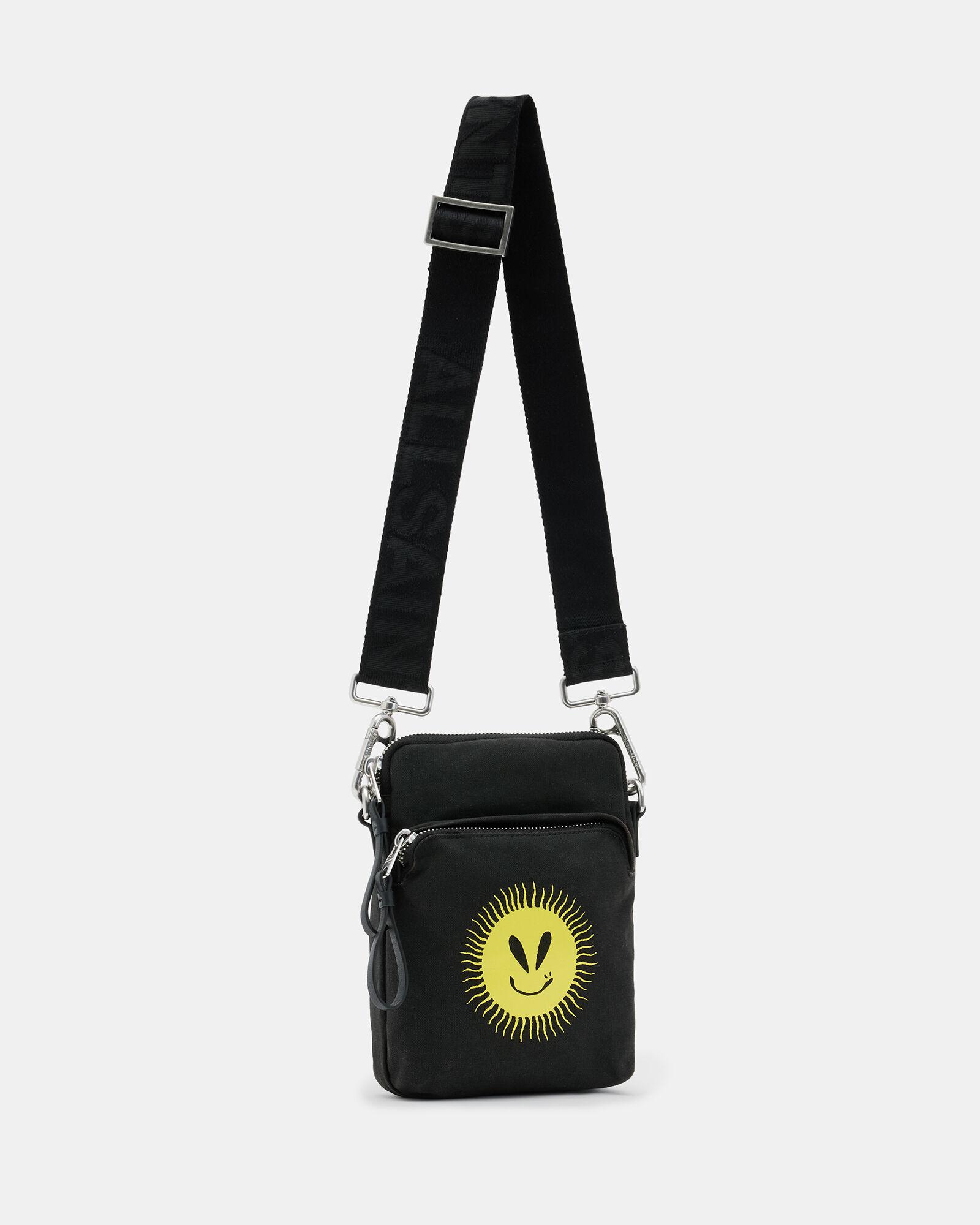 ALLSAINTS Falcon Sun Smirk Embroidered Pouch Bag | endource