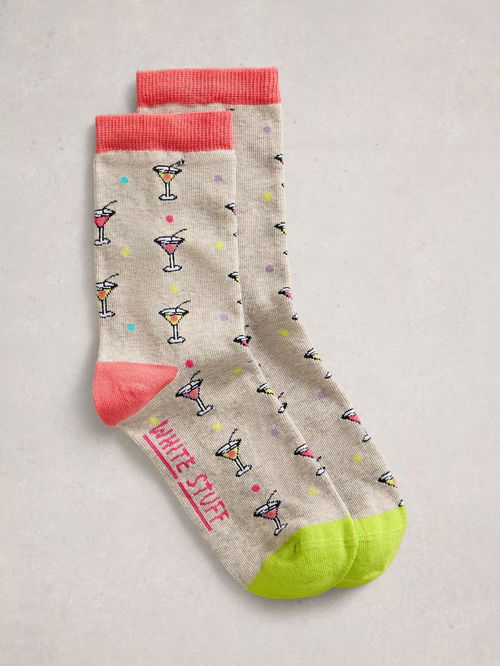 WHITE STUFF Novelty Cocktail Ankle Socks | endource