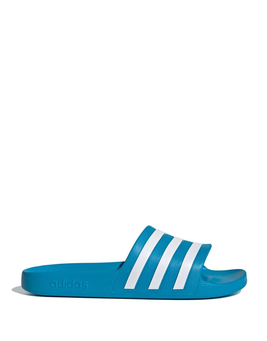 ADIDAS Swim Adilette Sliders In Blue | endource