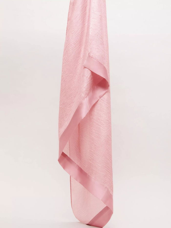 PHASE EIGHT Satin Trim Scarf, Pale Pink | endource