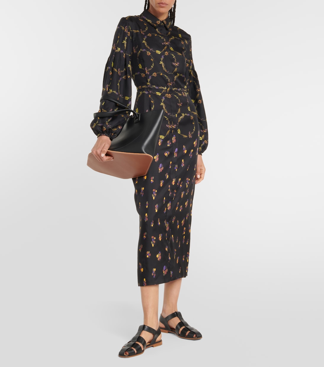 Gabriela Hearst Mauri Printed Silk Twill Maxi Dress | endource