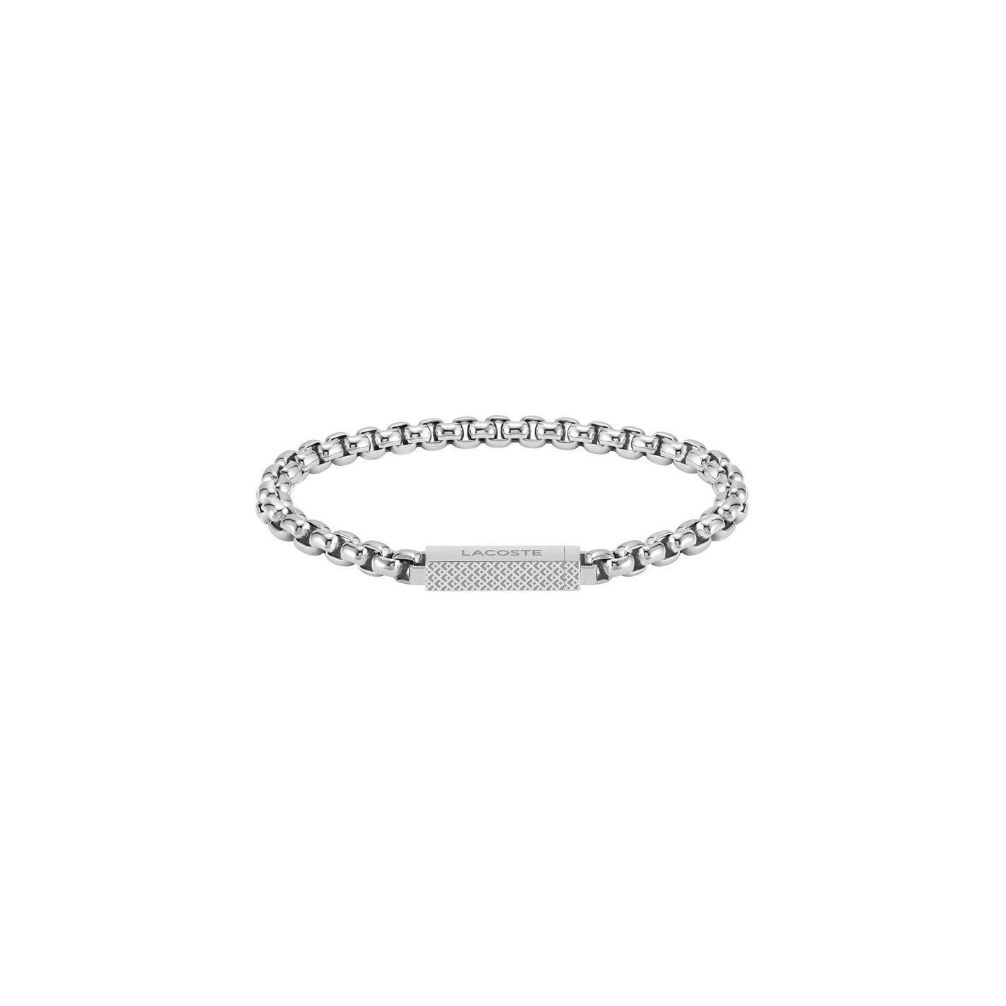 Lacoste Mens L'essentiel Stainless Steel Box Chain Bracelet | endource