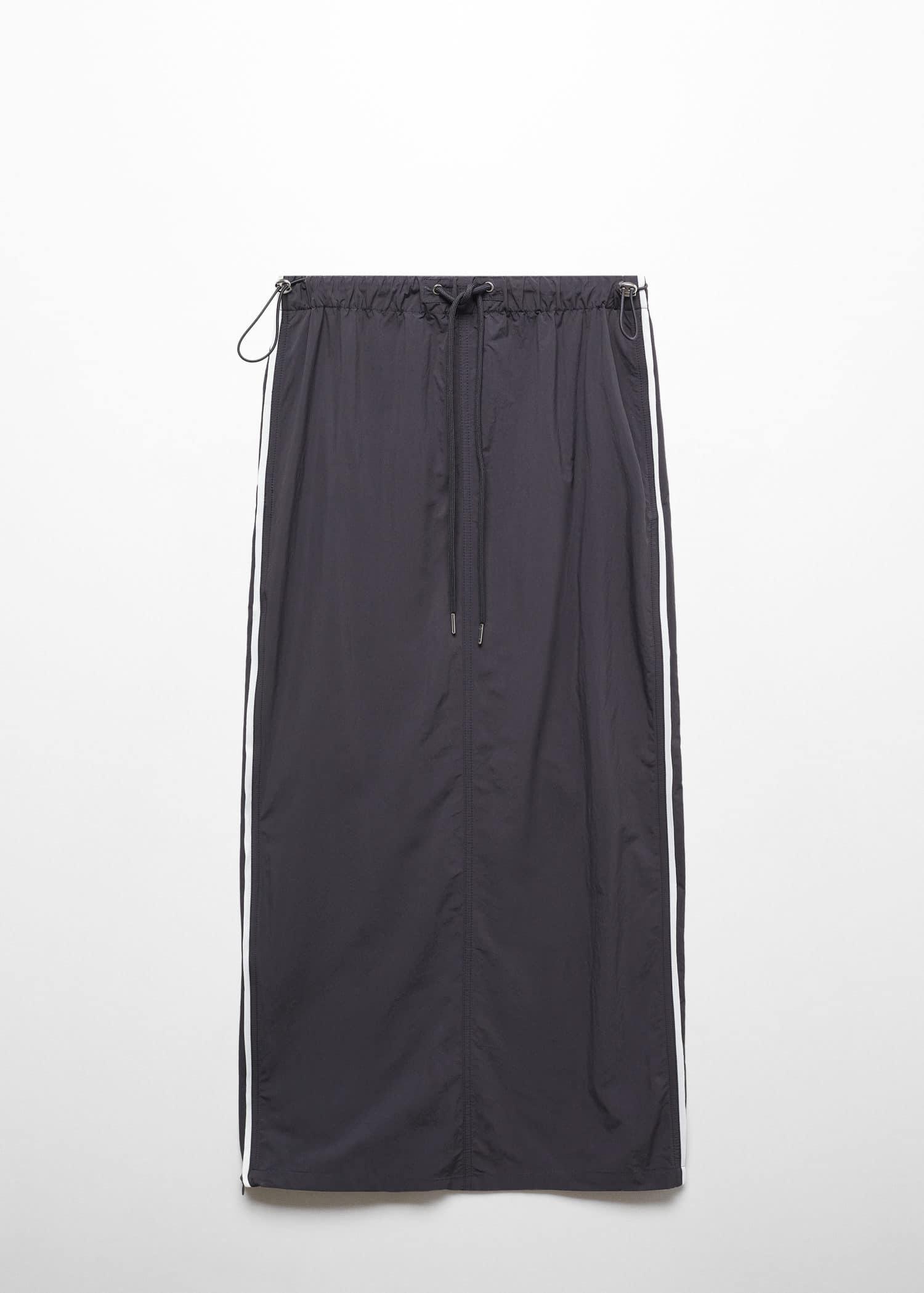 MANGO Parachute Skirt With Side Zip in Dark Navy | Endource