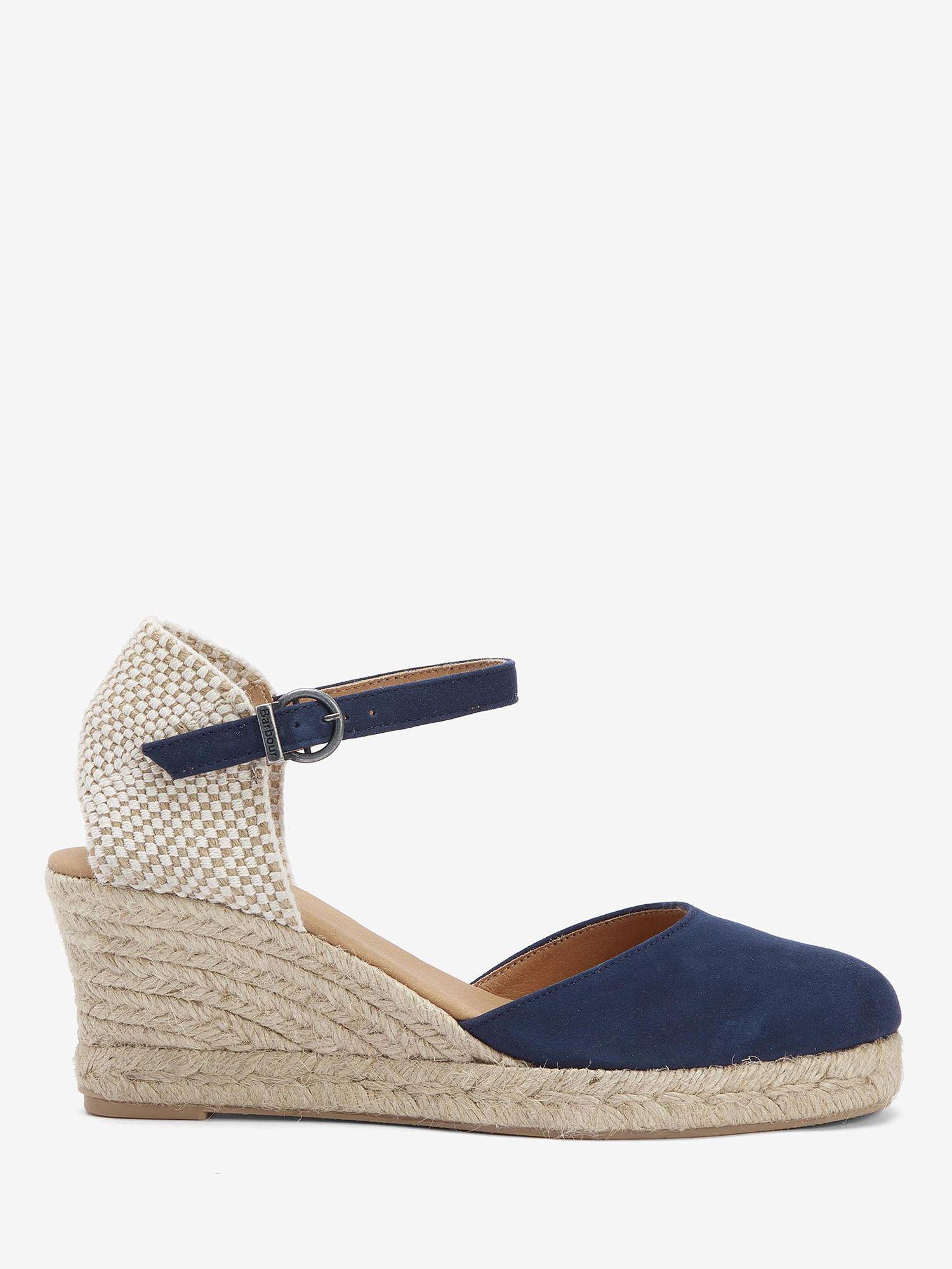 Barbour Penrose Suede Wedge Heel Espadrilles | Endource