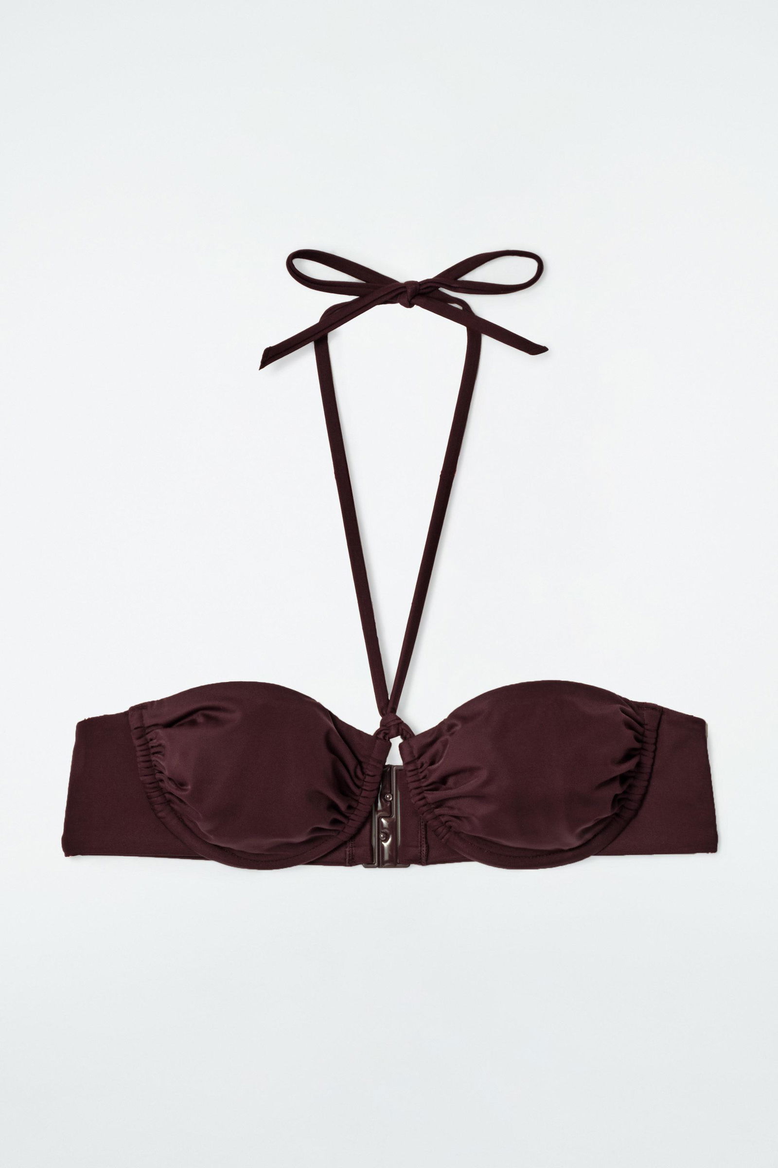 COS Ruched Underwired Halterneck Bikini Top | endource