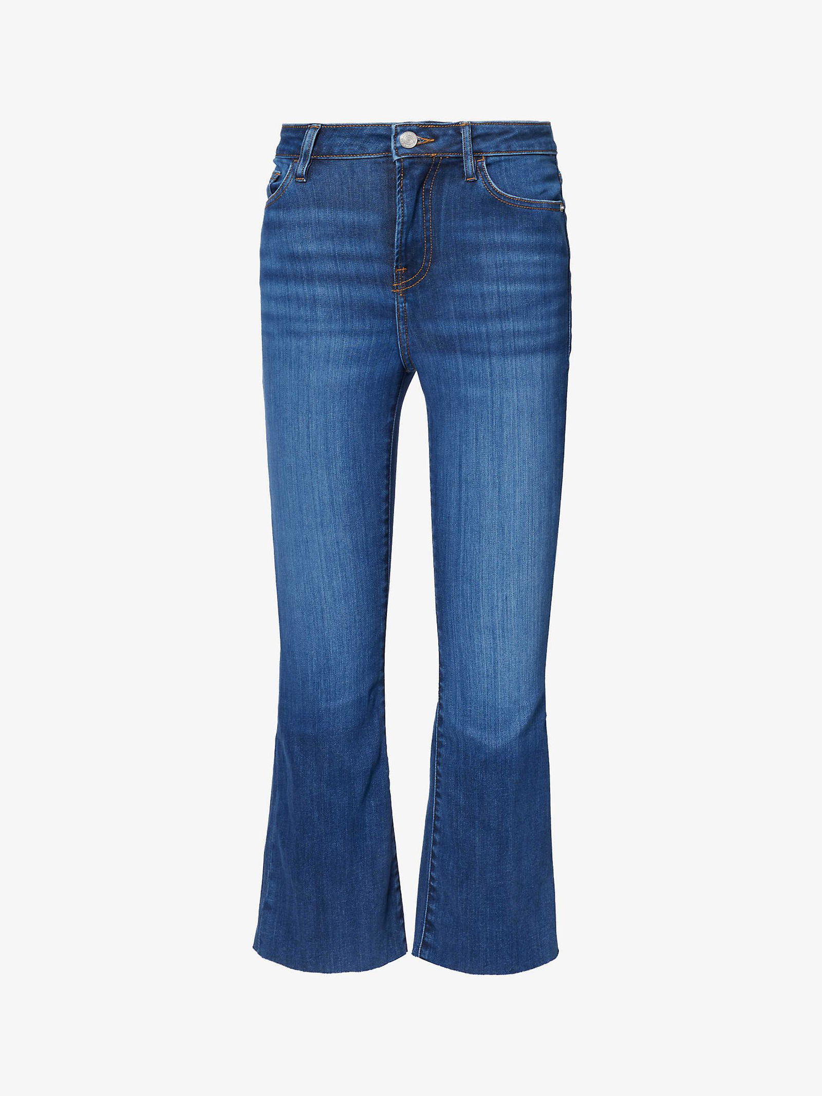 FRAME Le Crop Mini Boot Slim-Leg Mid-Rise Denim Jeans in Lupine | endource