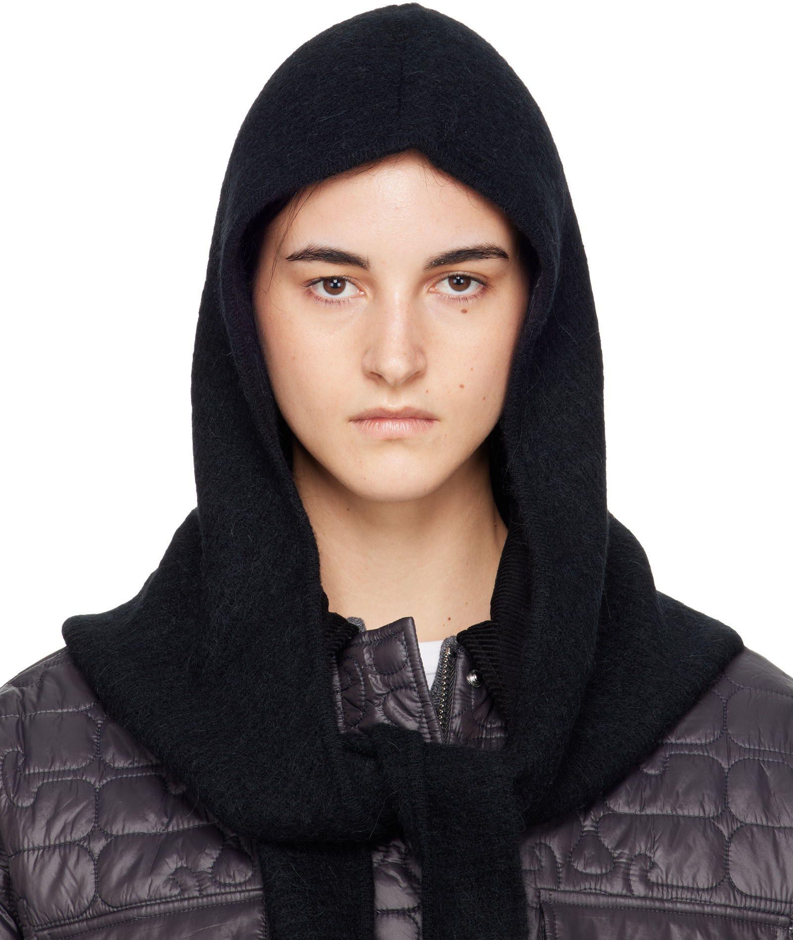 GANNI Black Soft Wool Balaclava | endource
