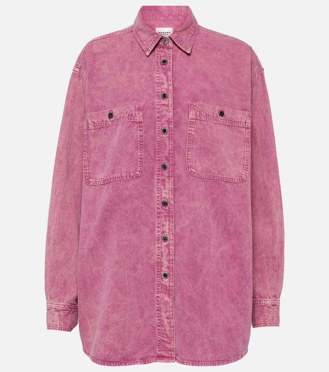 ISABEL MARANT ÉTOILE Verane Denim Shirt in Pink | Endource