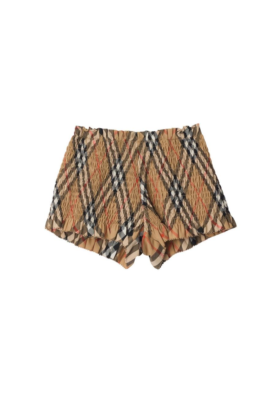 BURBERRY Check Cotton Shorts | endource