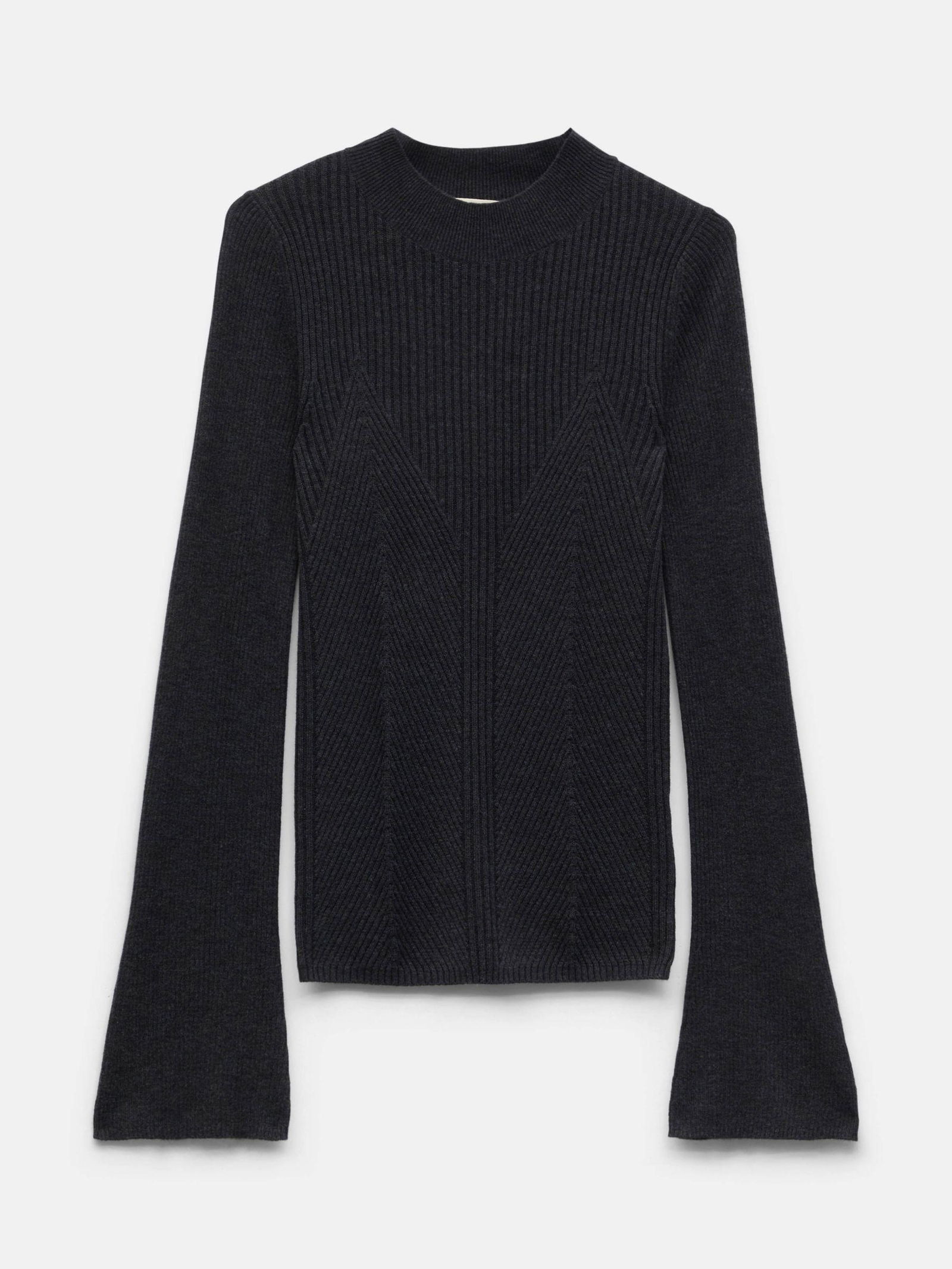 HUSH Sidwell Ribbed Flared Cuff Jumper | endource