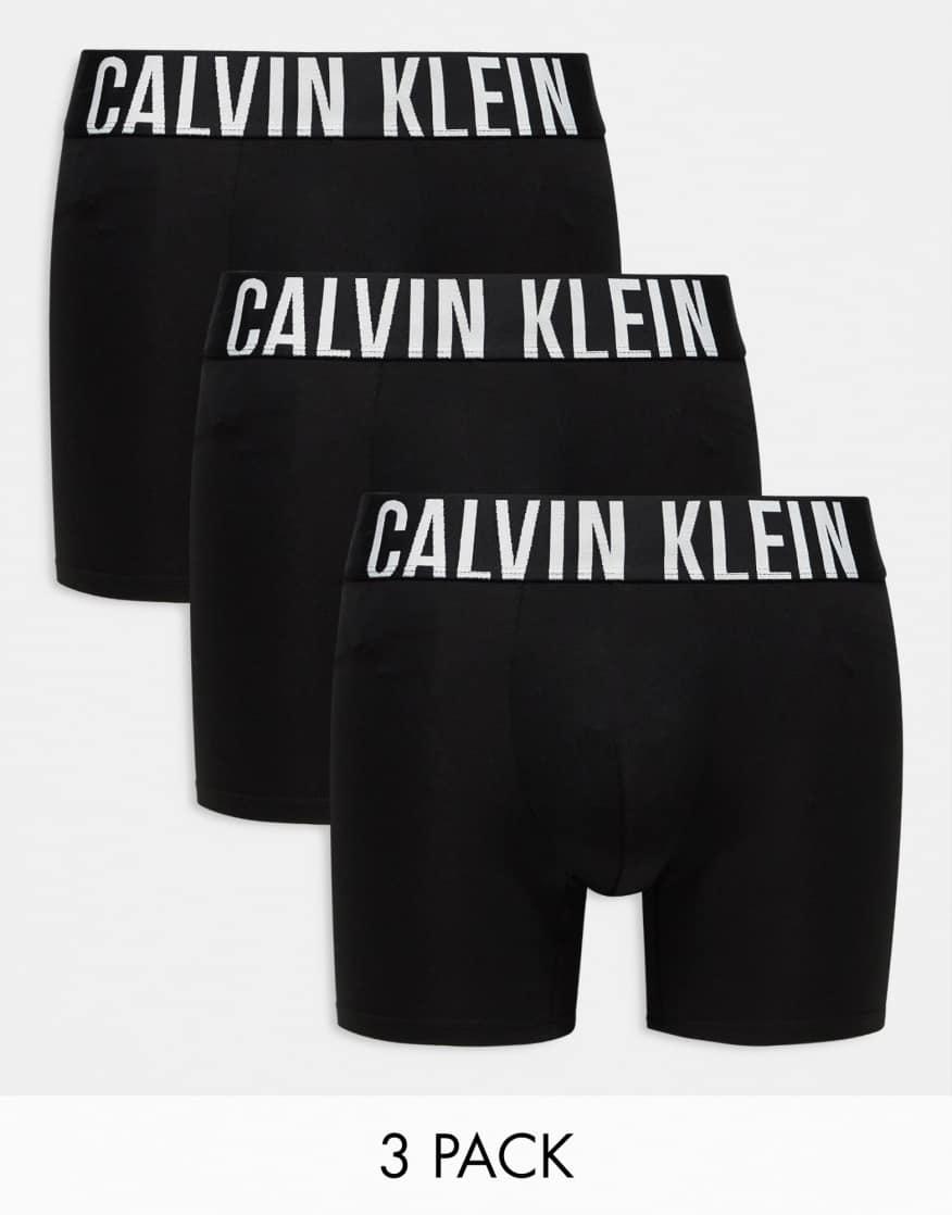 CALVIN KLEIN Intense Power Boxer Briefs 3 Pack in BLACK | endource