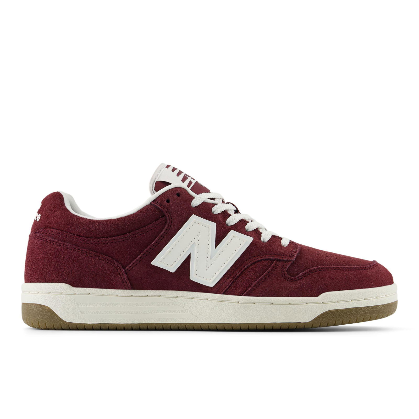 NEW BALANCE 480 Leather Trainers in Purple/White | endource