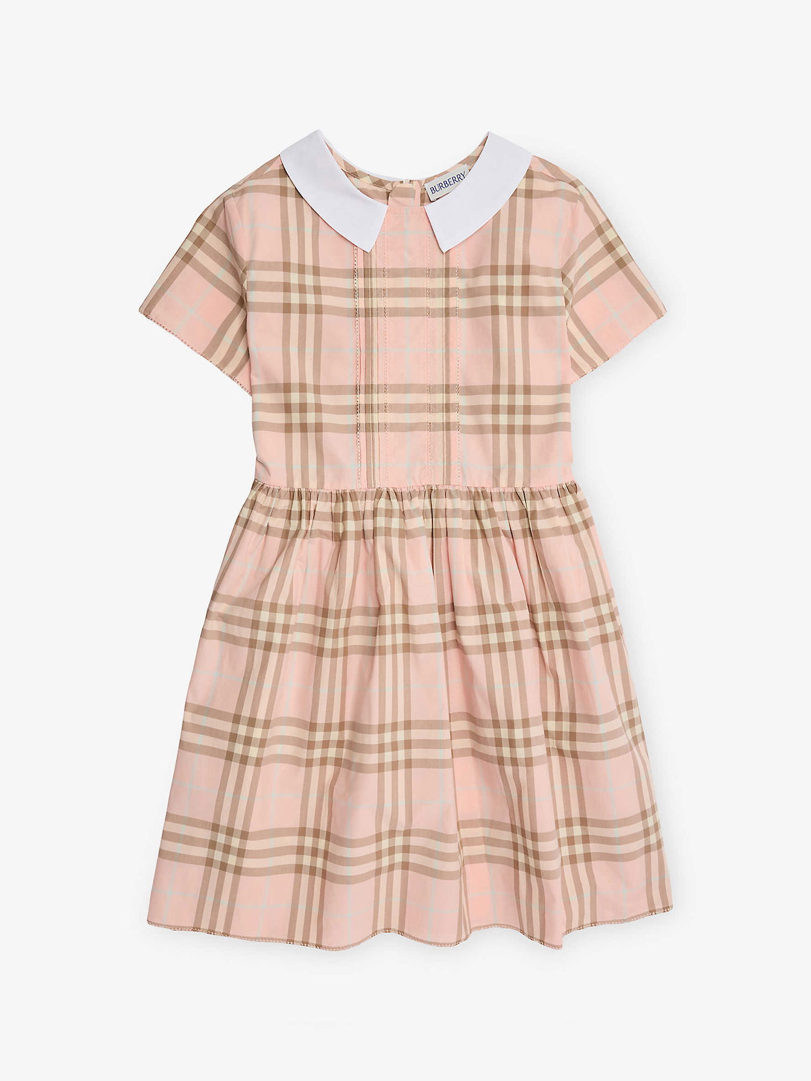 BURBERRY Check Collared Cotton Dress | endource