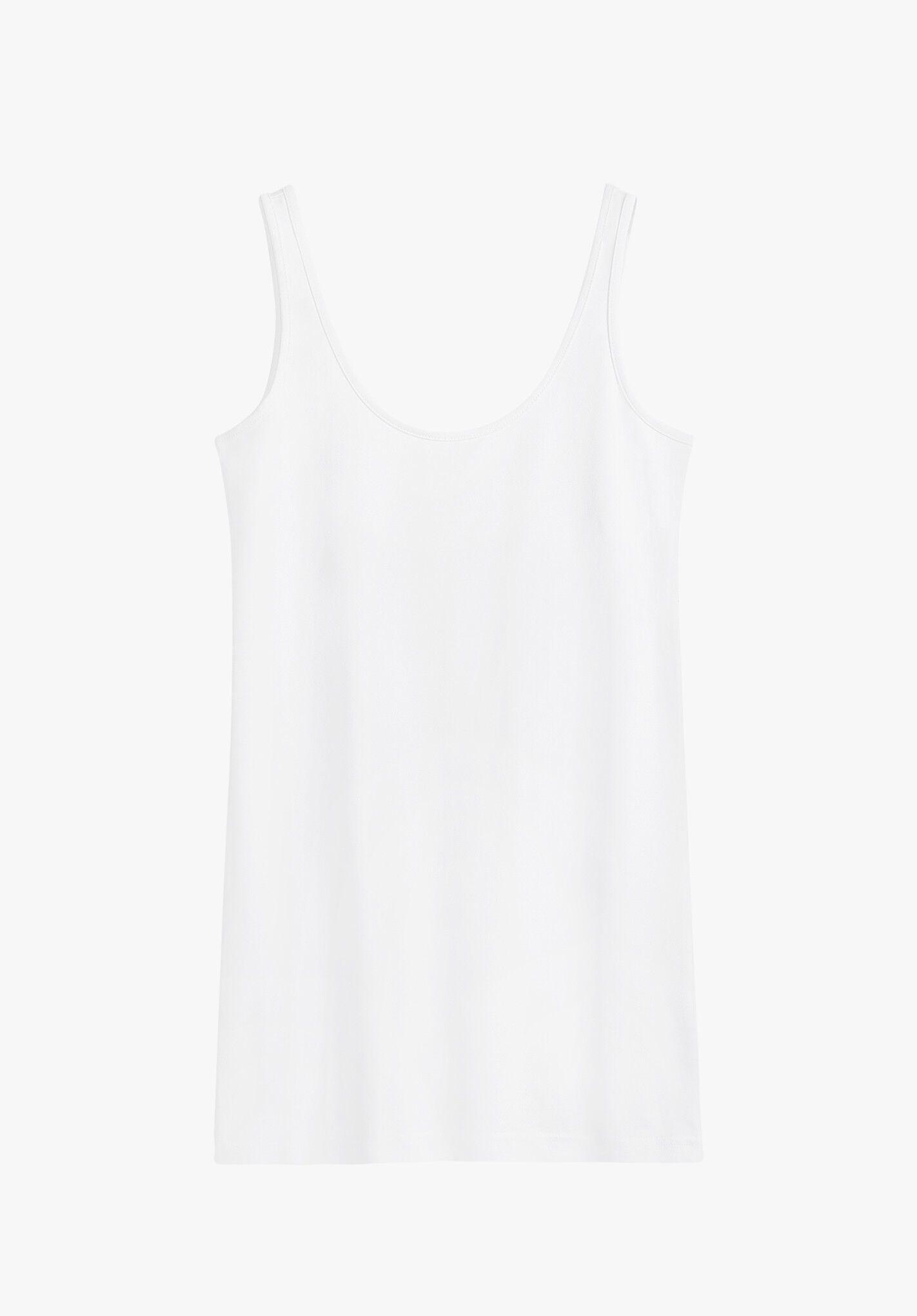 HUSH Marcy Long Line Tank in White | endource