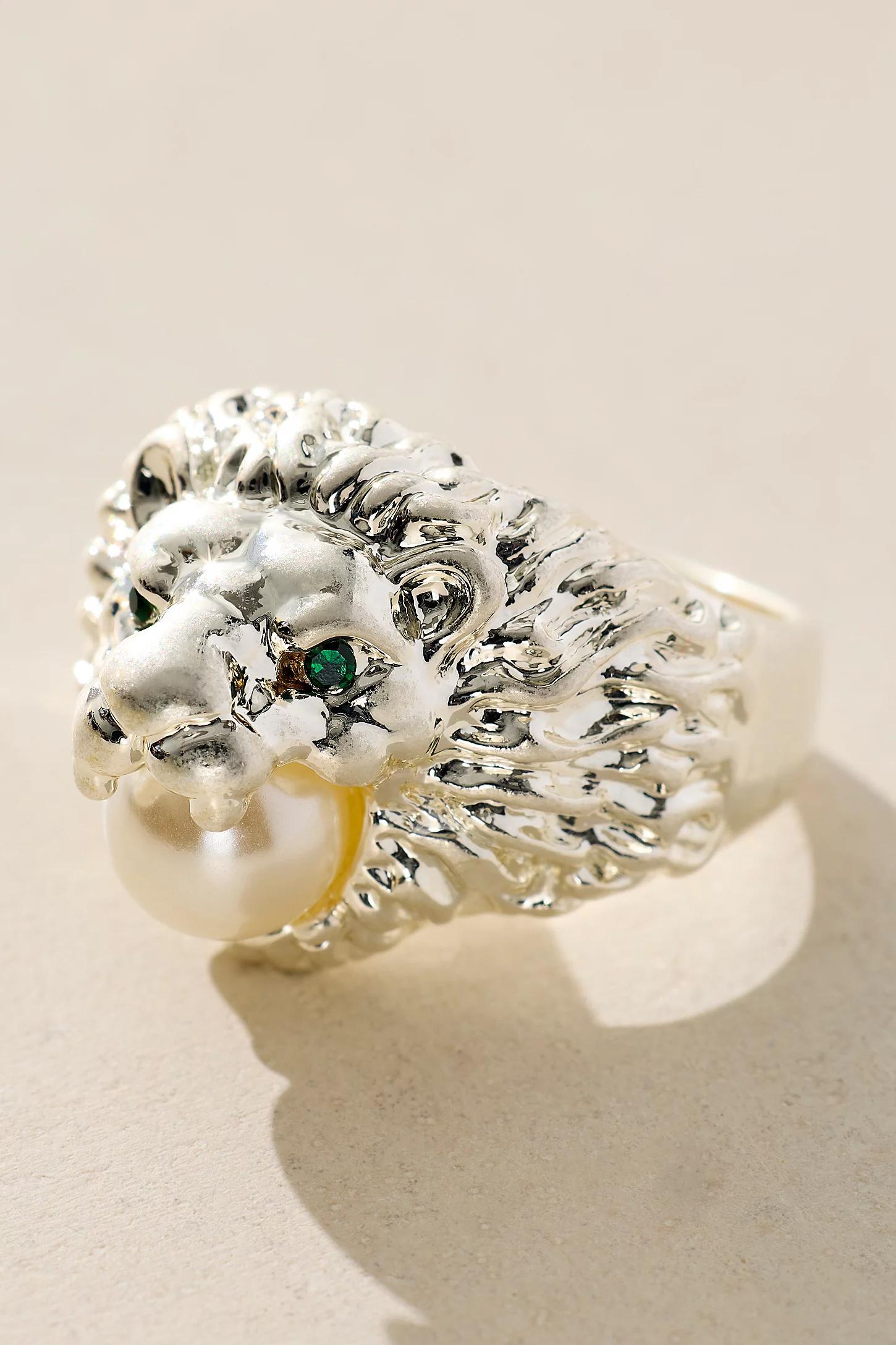 FREE PEOPLE Ari Pearl Ring in Silver & Pearl | endource