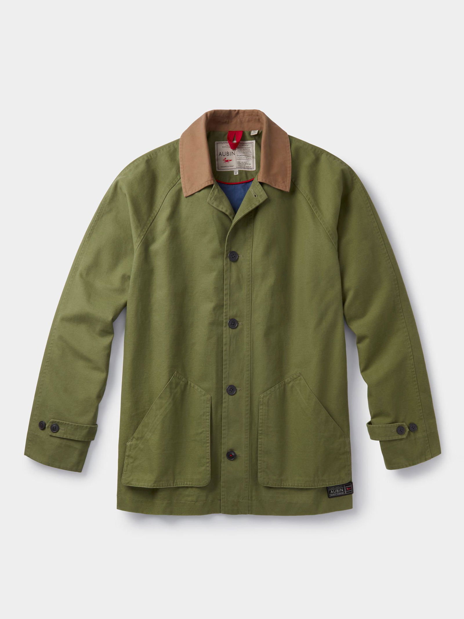 AUBIN Ingham Canvas Barn Jacket in Washed Khaki | Endource