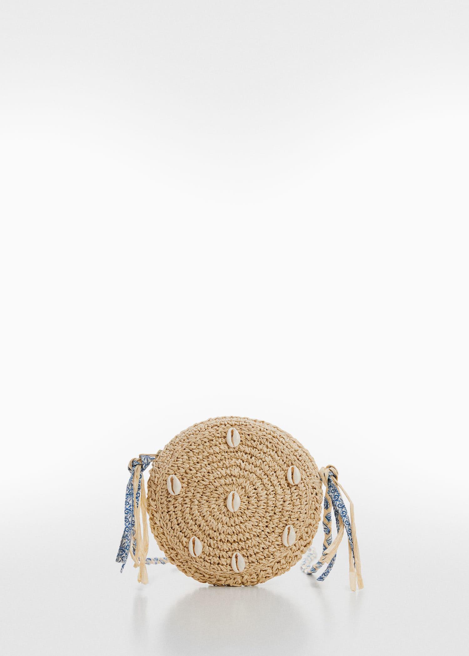MANGO Shell Straw Bag in Sand | Endource