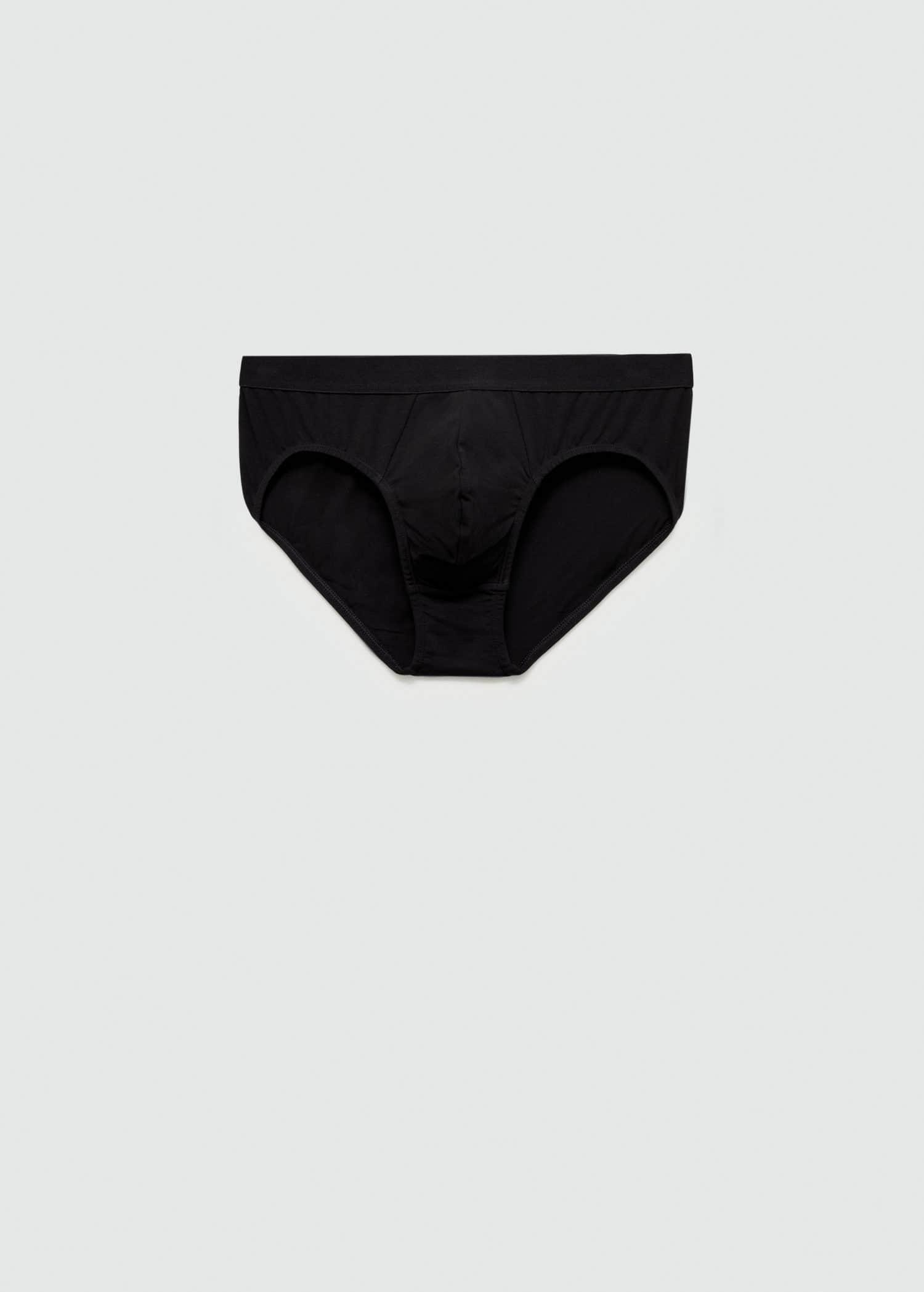 MANGO 2 Pack Basic Briefs in Black | Endource