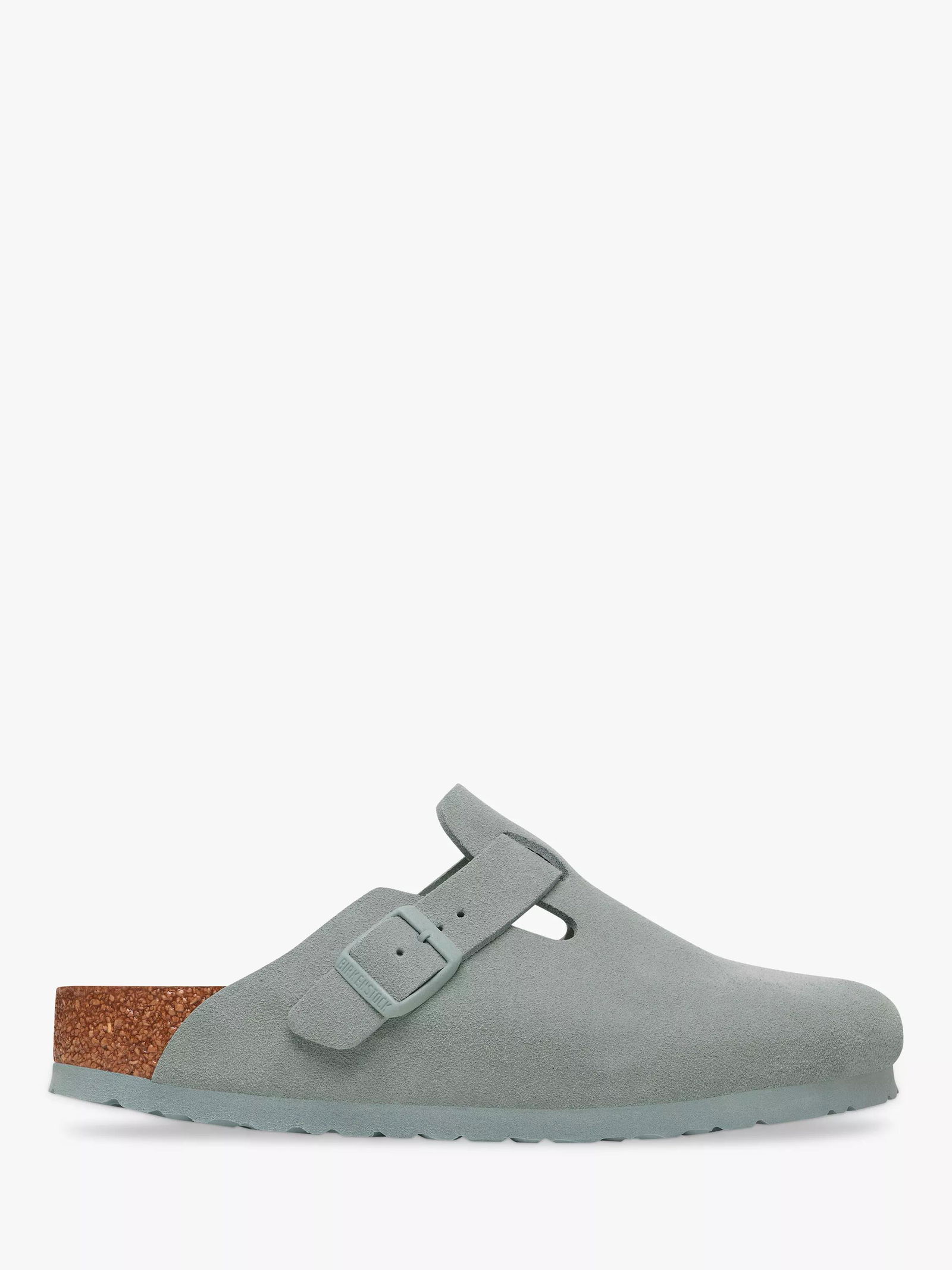 BIRKENSTOCK Boston Suede Clogs in Pure Sage | endource