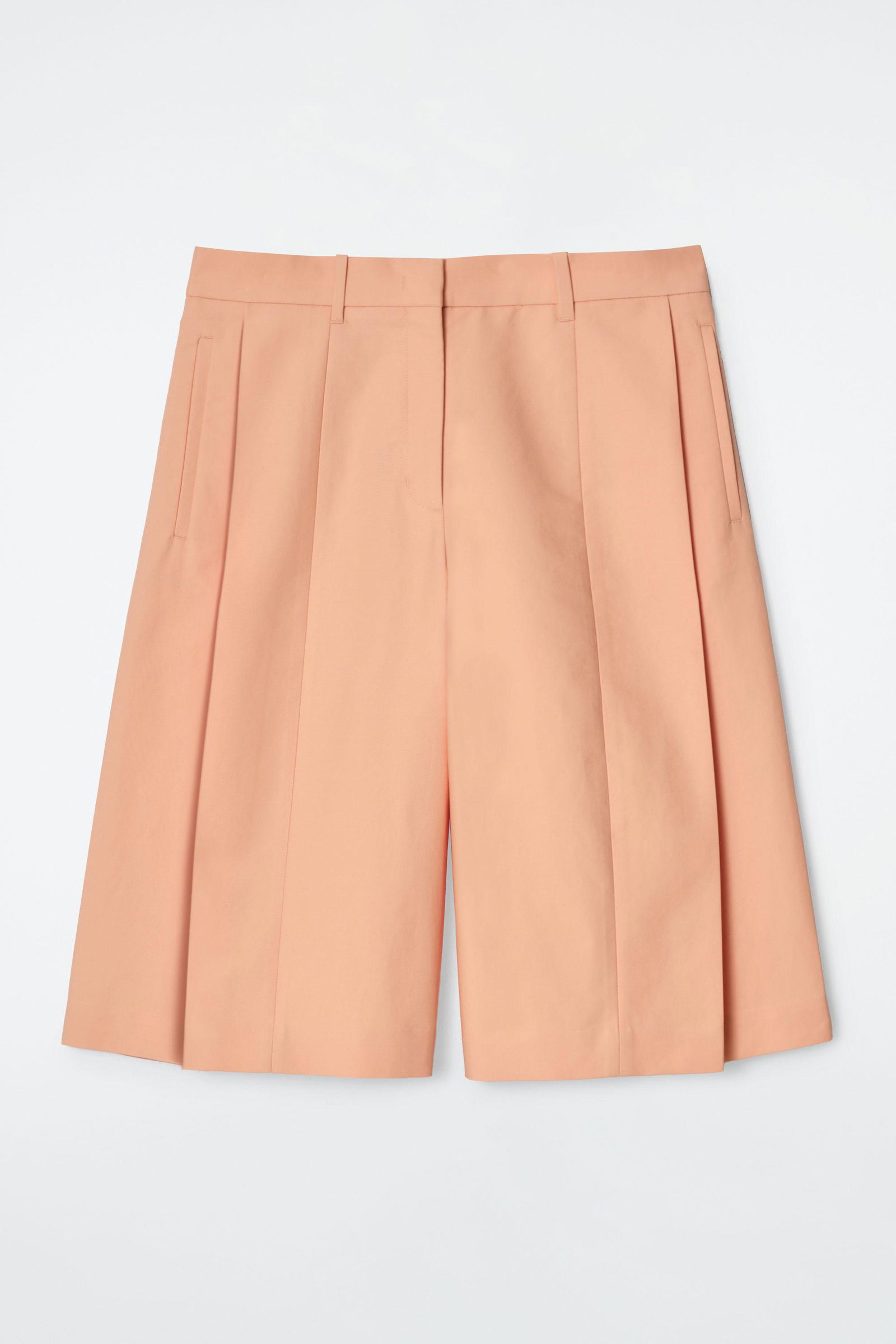 COS Tailored Wide-Leg Shorts in PAPAYA | endource