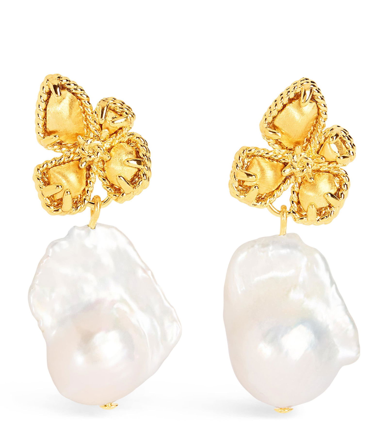 ZIMMERMANN Pearl Bloom Earrings in Gold | endource