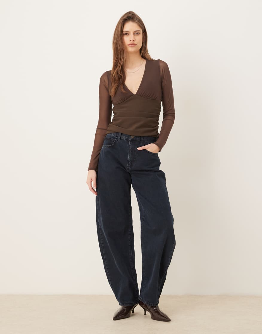 ABERCROMBIE + FITCH Abercrombie & Fitch Plunge Neck Bra Free Top In ...