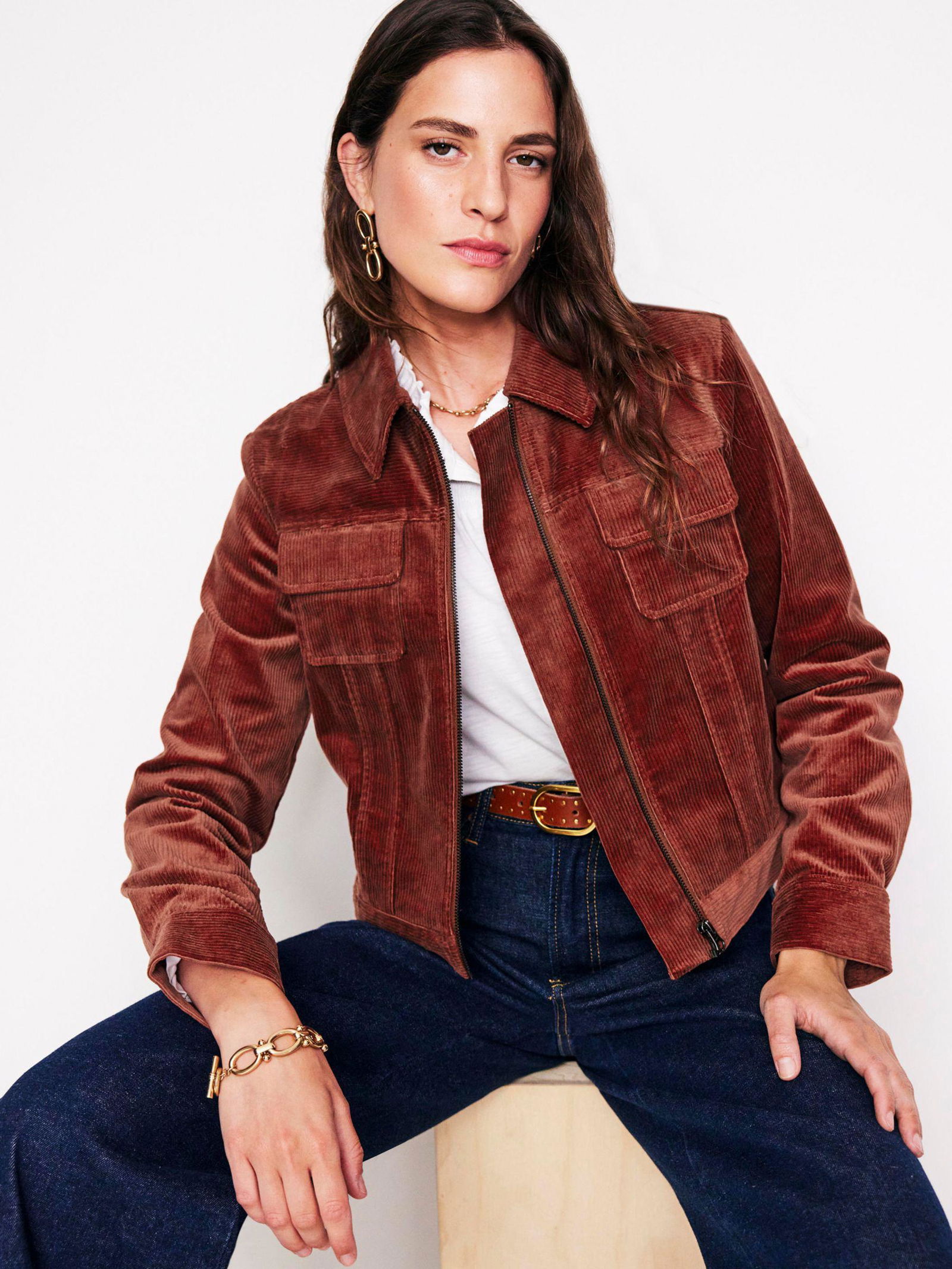 BODEN Cord Zip Through Jacket | endource