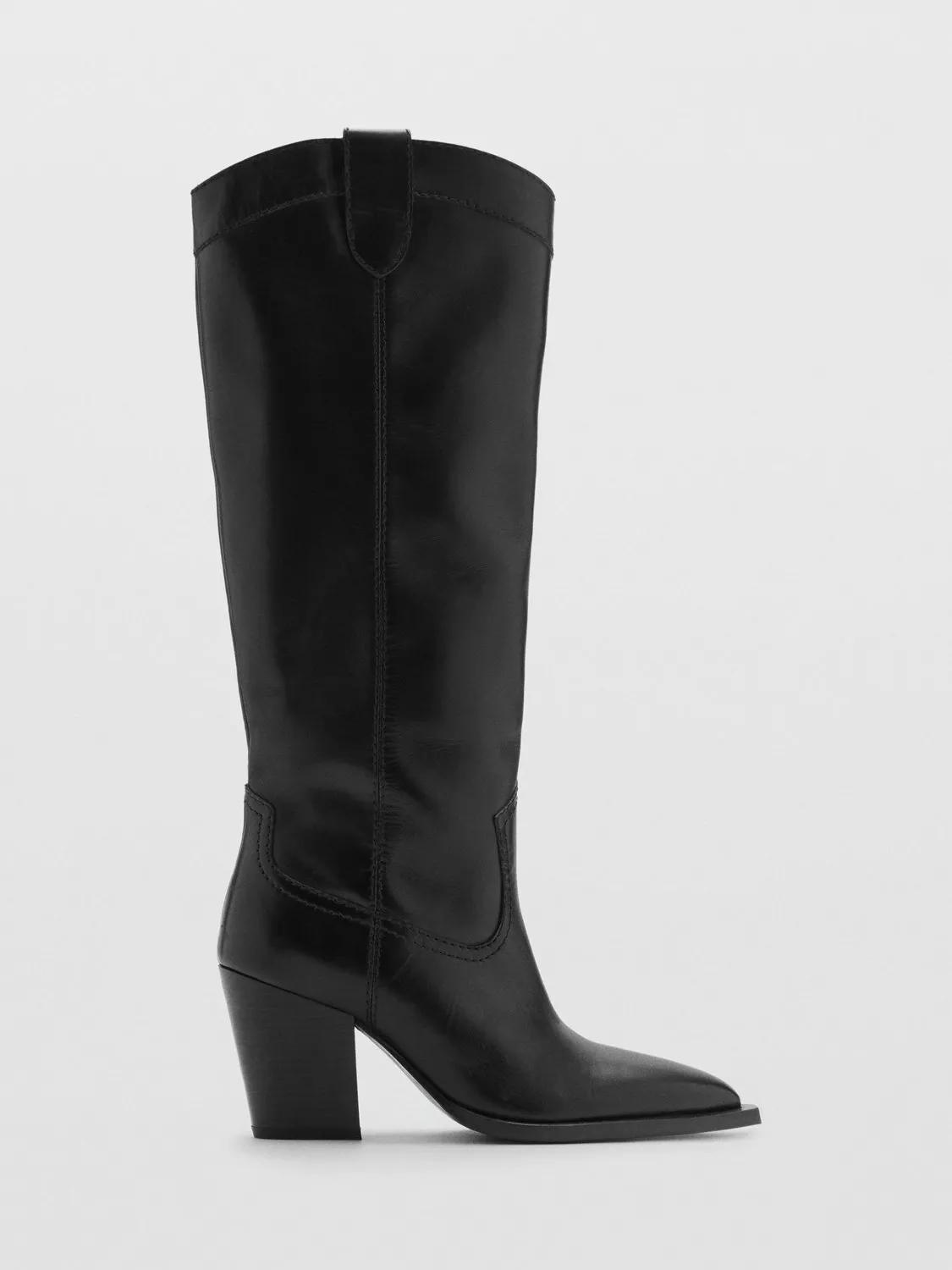 MANGO London Leather Cowboy Boots | endource