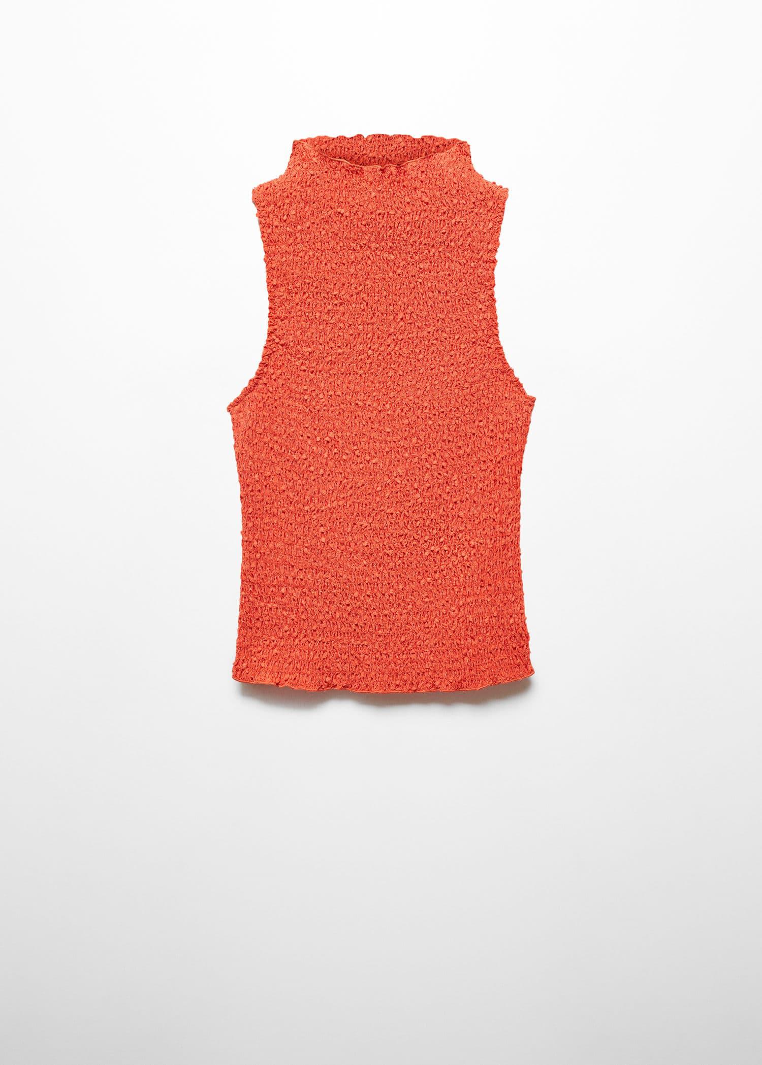 MANGO Ruched-Texture Top | Endource