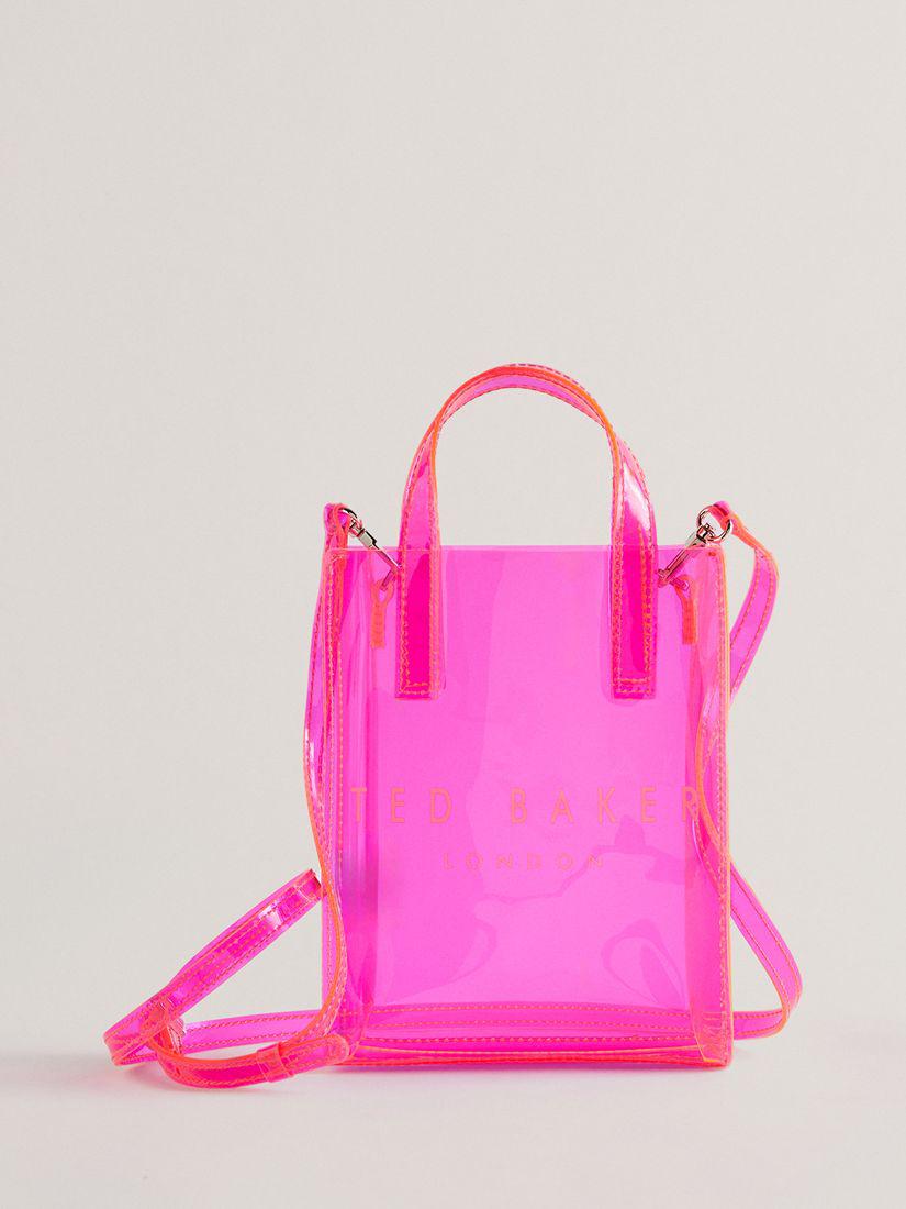 TED BAKER Sheacon Transparent Nano Icon Crossbody Bag in Hot Pink ...