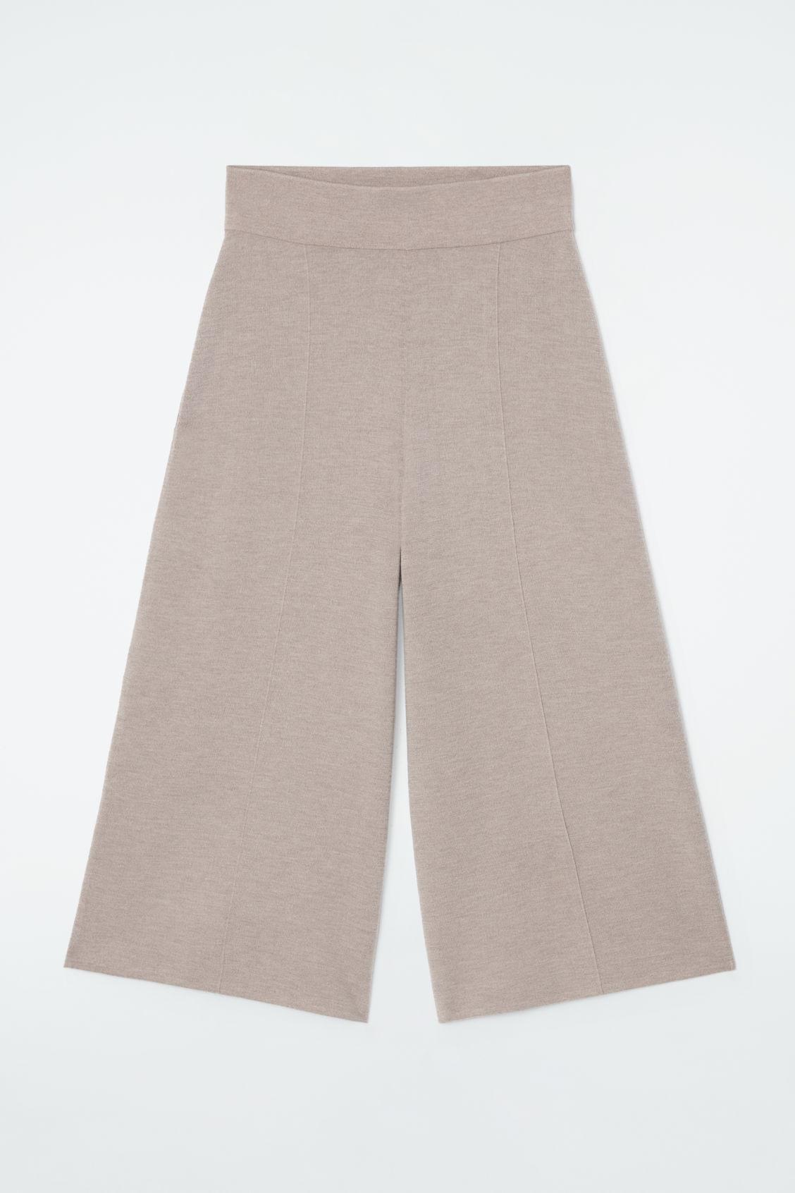 COS Merino Wool Culottes in BEIGE | endource