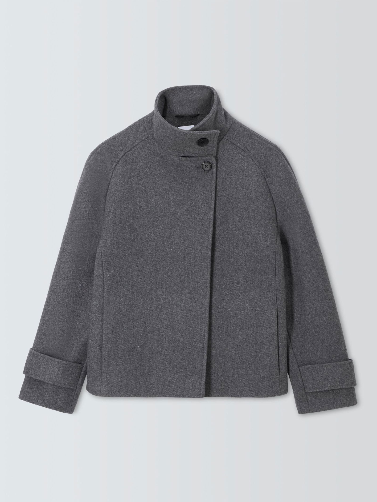 JOHN LEWIS Textured Short Funnel Neck Coat | endource
