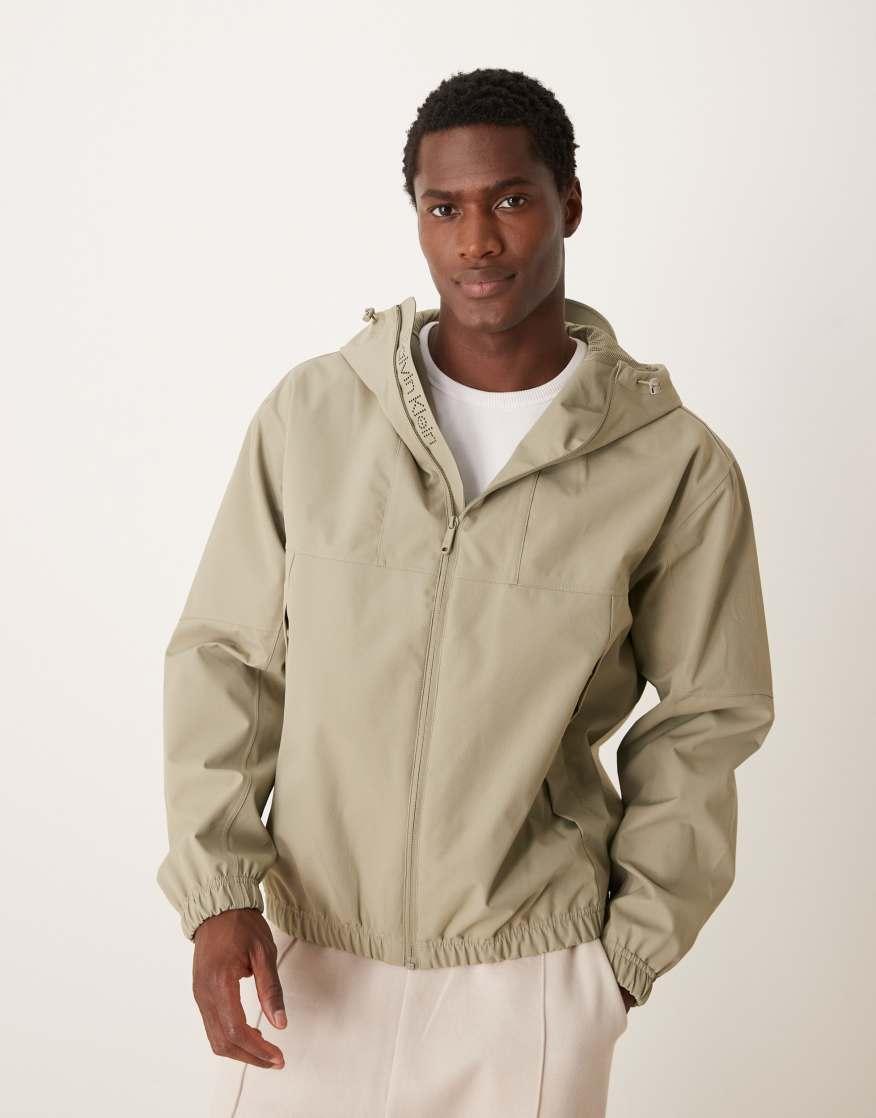 CALVIN KLEIN Zip Up Technical Jacket in Nordic Dust | endource