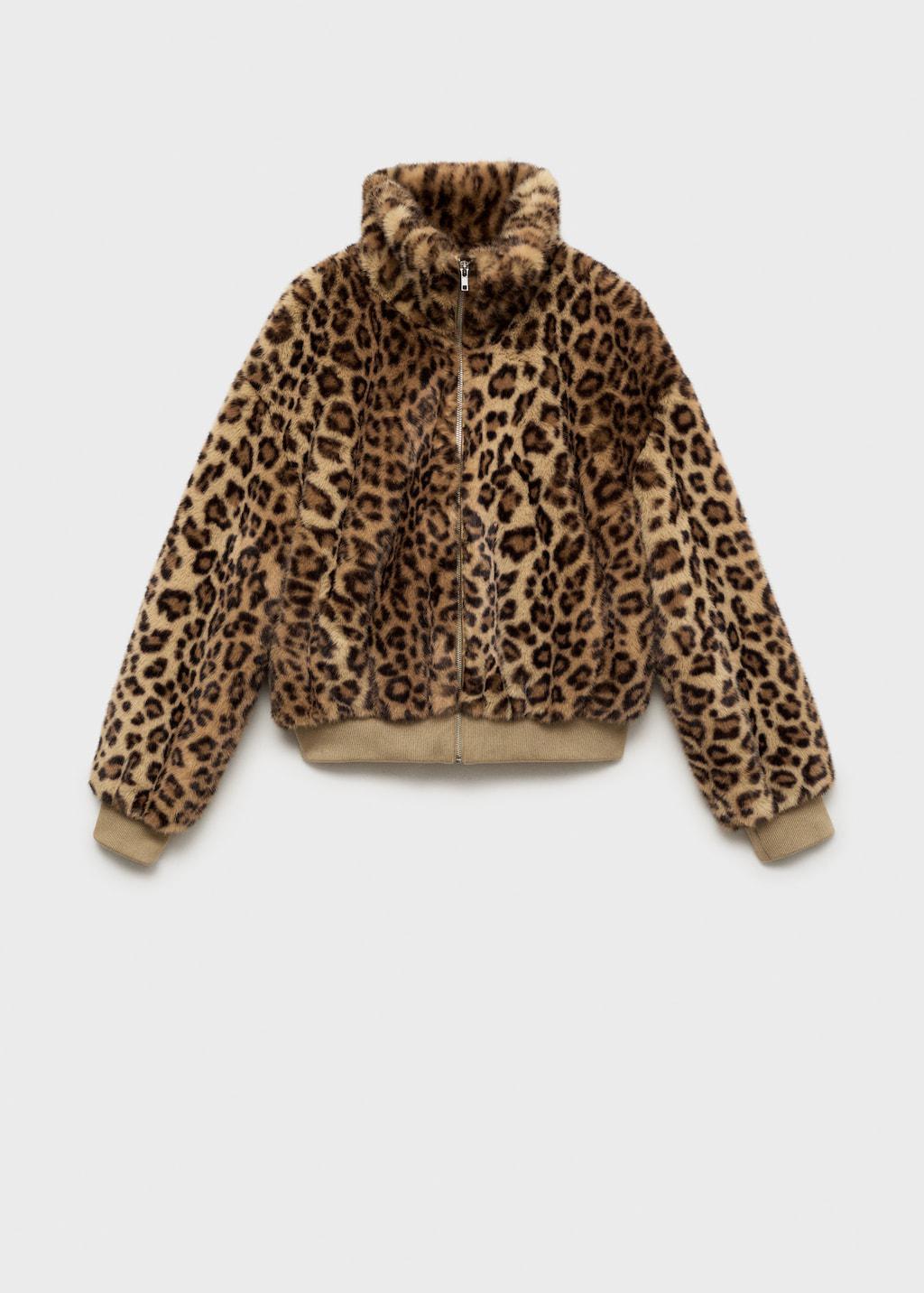 MANGO Leopard Fur-Effect Jacket | endource