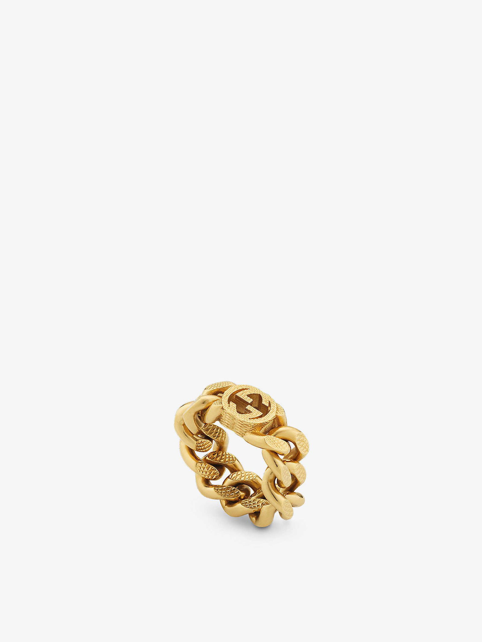 GUCCI Interlocking G Brass Ring | endource