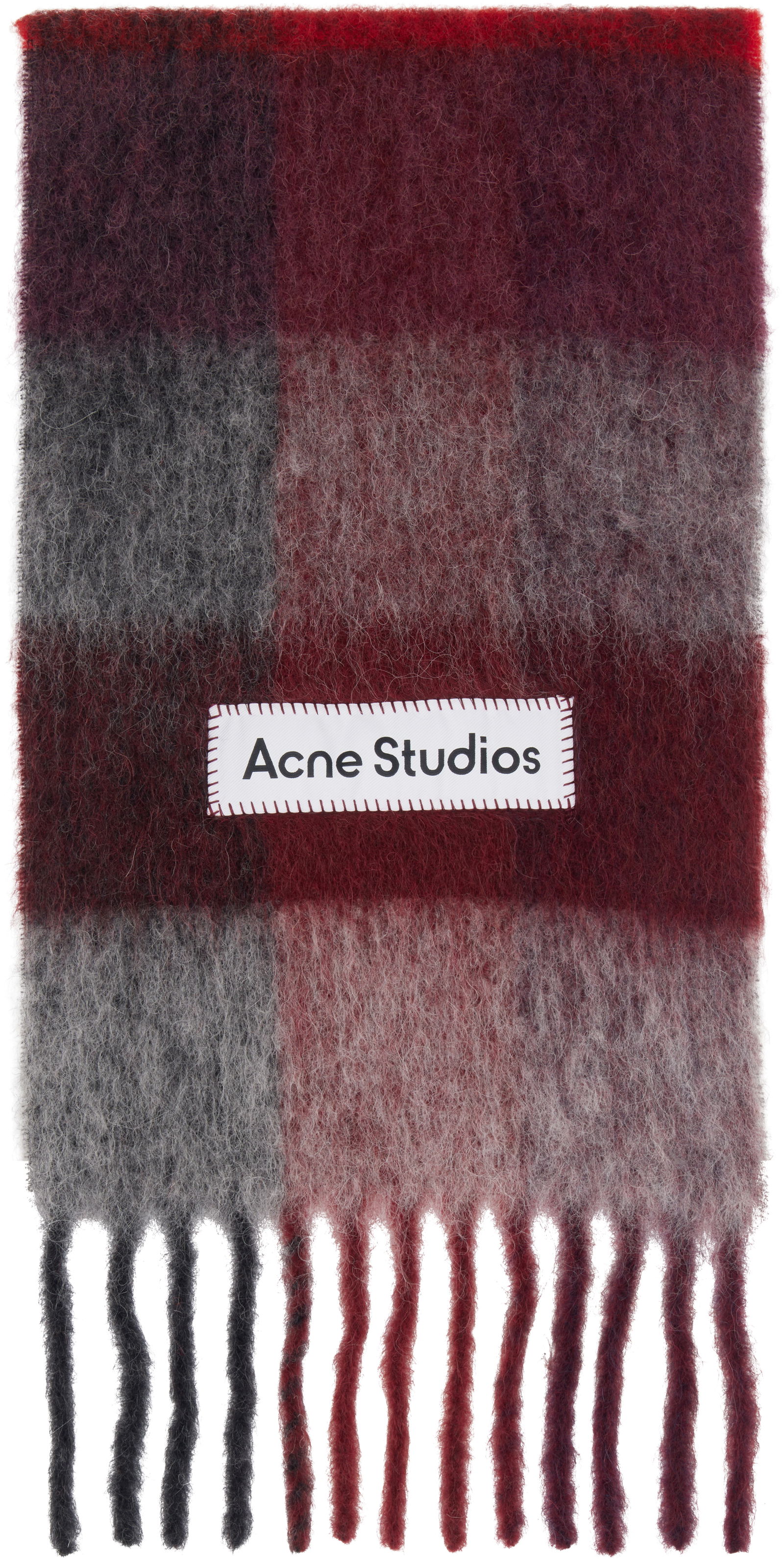 ACNE STUDIOS Check Fringe Scarf | endource