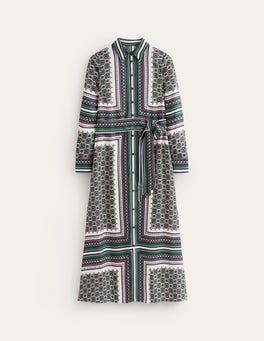 BODEN Scarf Print Shirt Dress | endource