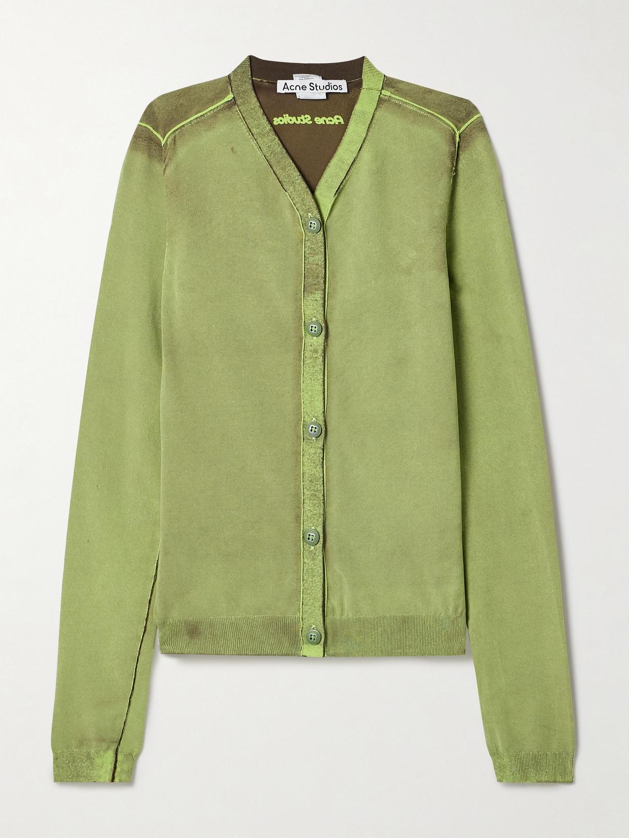 ACNE STUDIOS Dégradé Cardigan in Green | Endource