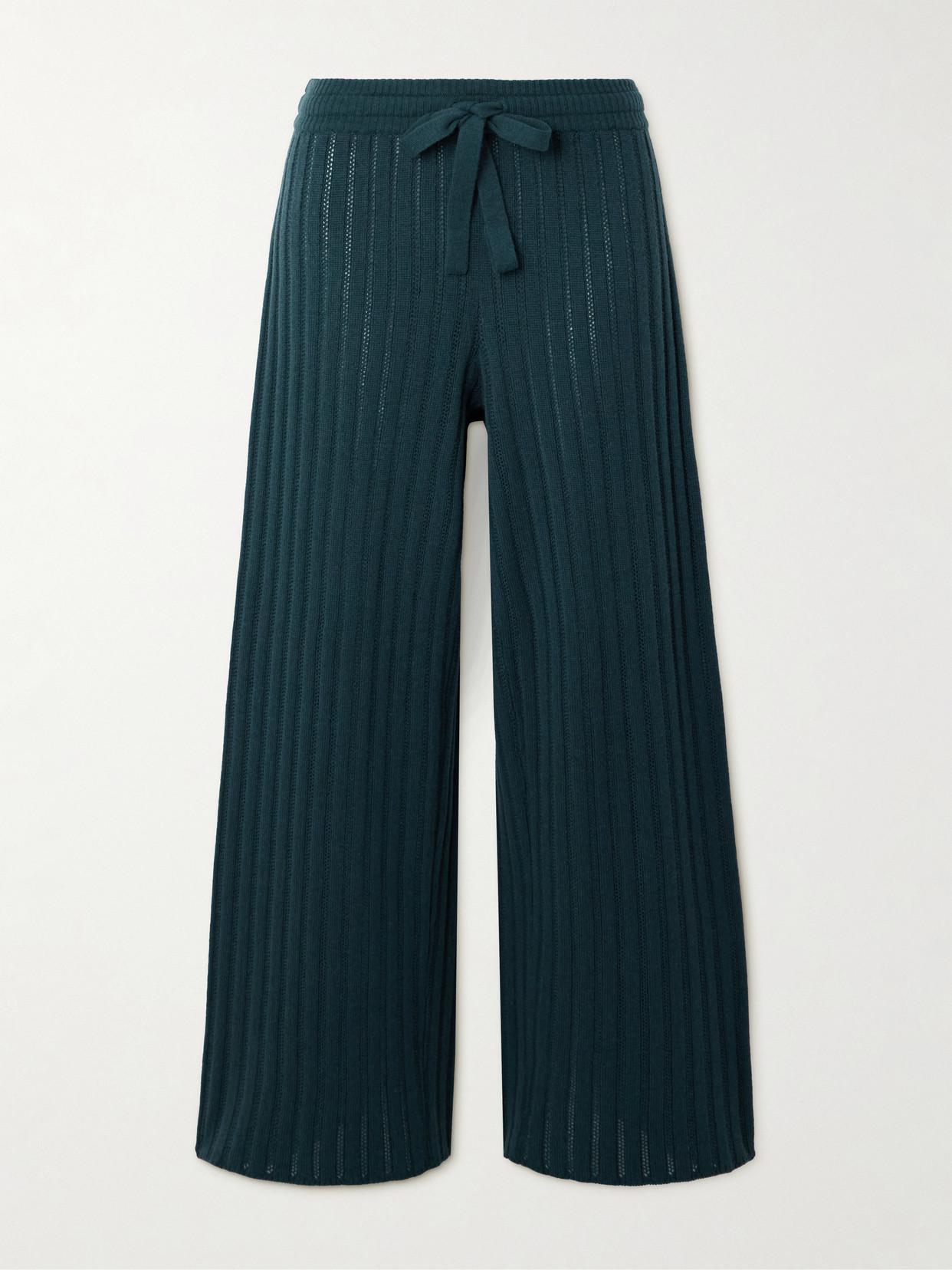 ERES Luxe Somptueux Ribbed And Pointelle-Knit Wool And Cashmere Wide ...